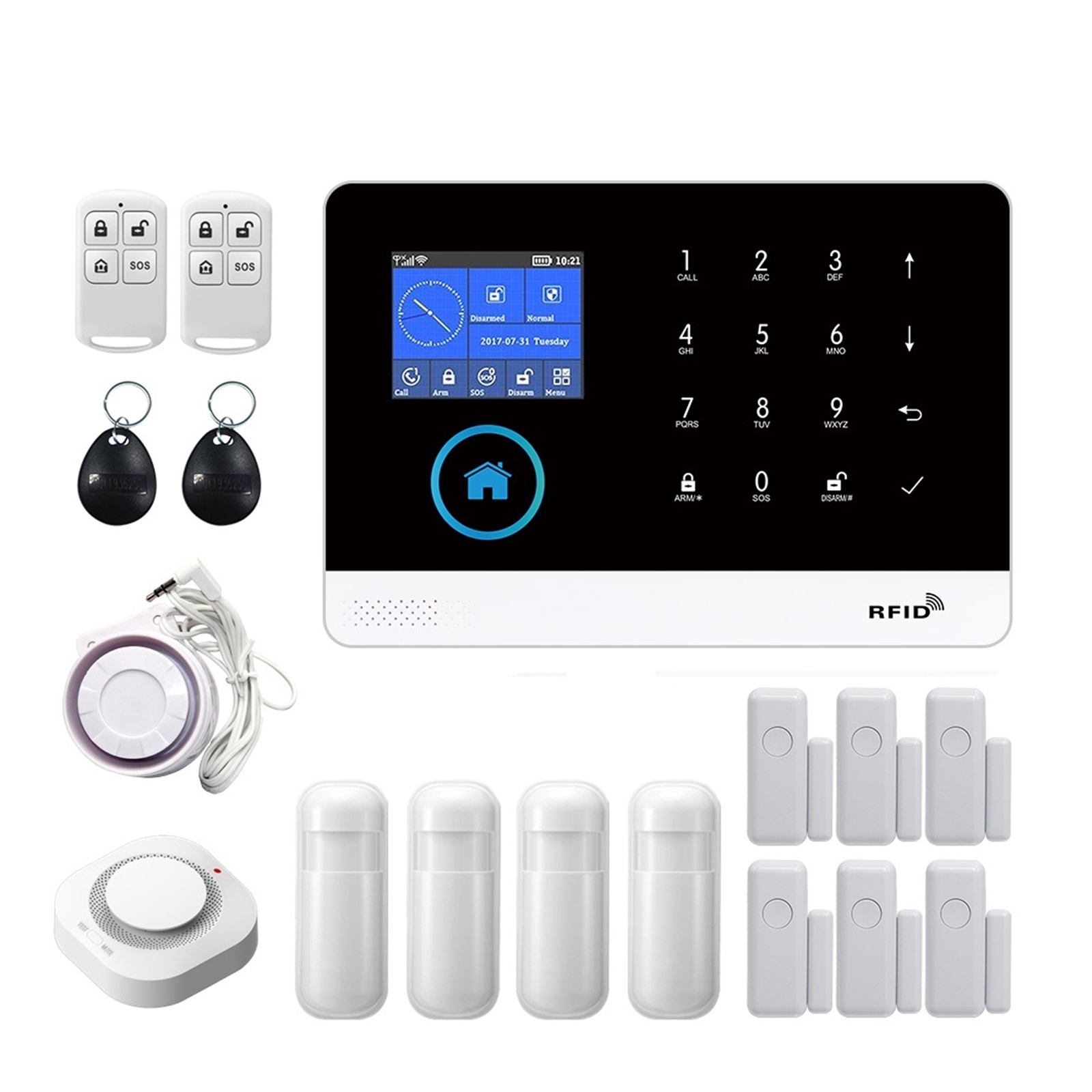 Smart Alarm 3G GSM GPRS Smart Home Burglar Security Alarm System ...