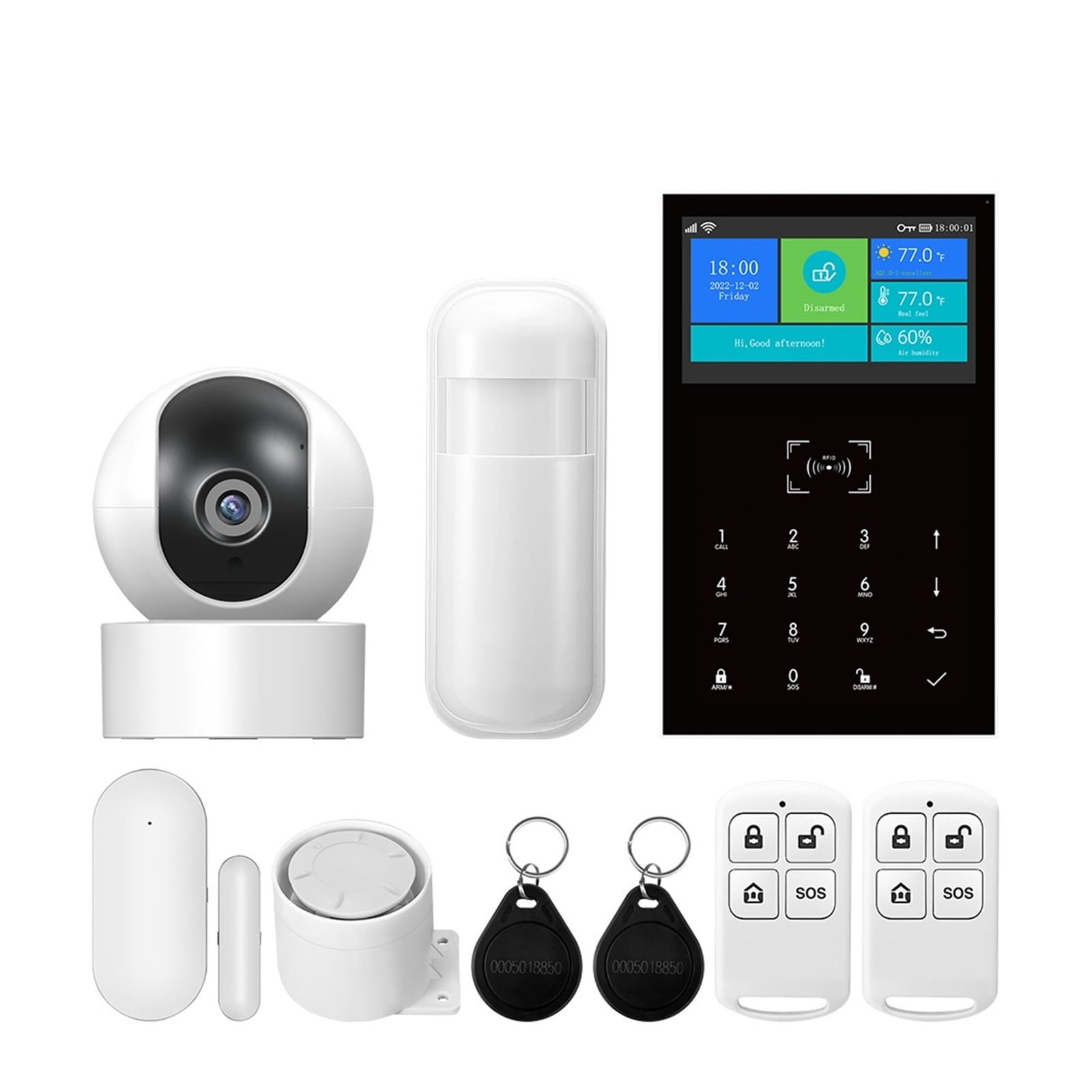 Smart Alarm 4.3inch Burglar Security GSM Alarm Systems For Home Support ...
