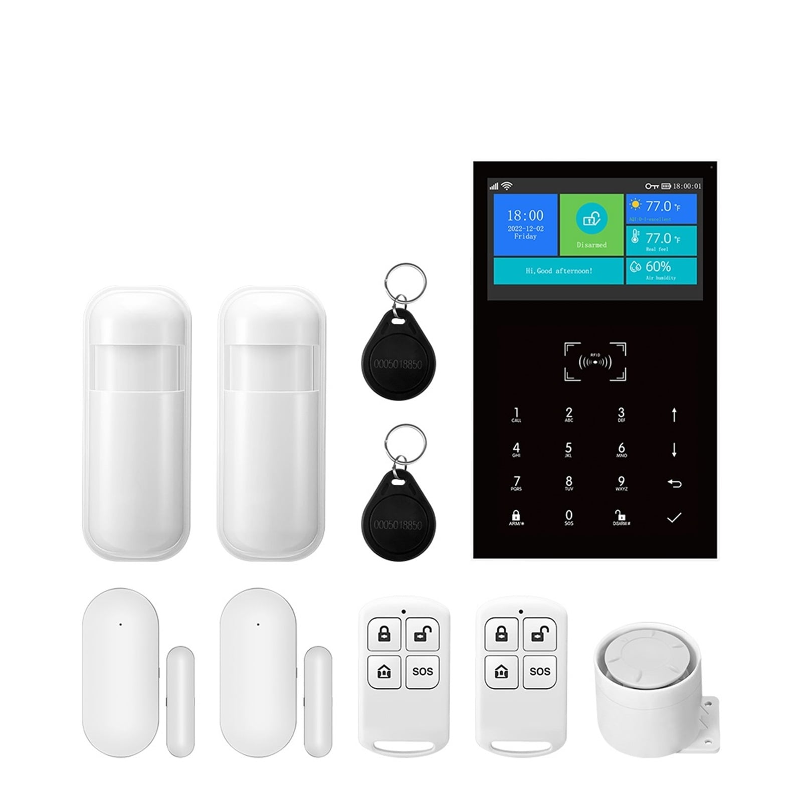 Smart Alarm 4.3inch Burglar Security GSM Alarm Systems For Home Support ...