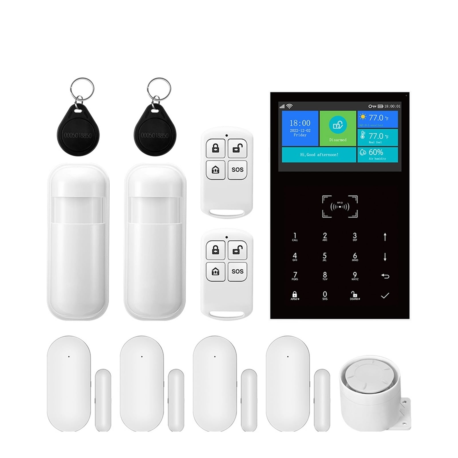 Smart Alarm 4.3inch Burglar Security GSM Alarm Systems For Home Support ...