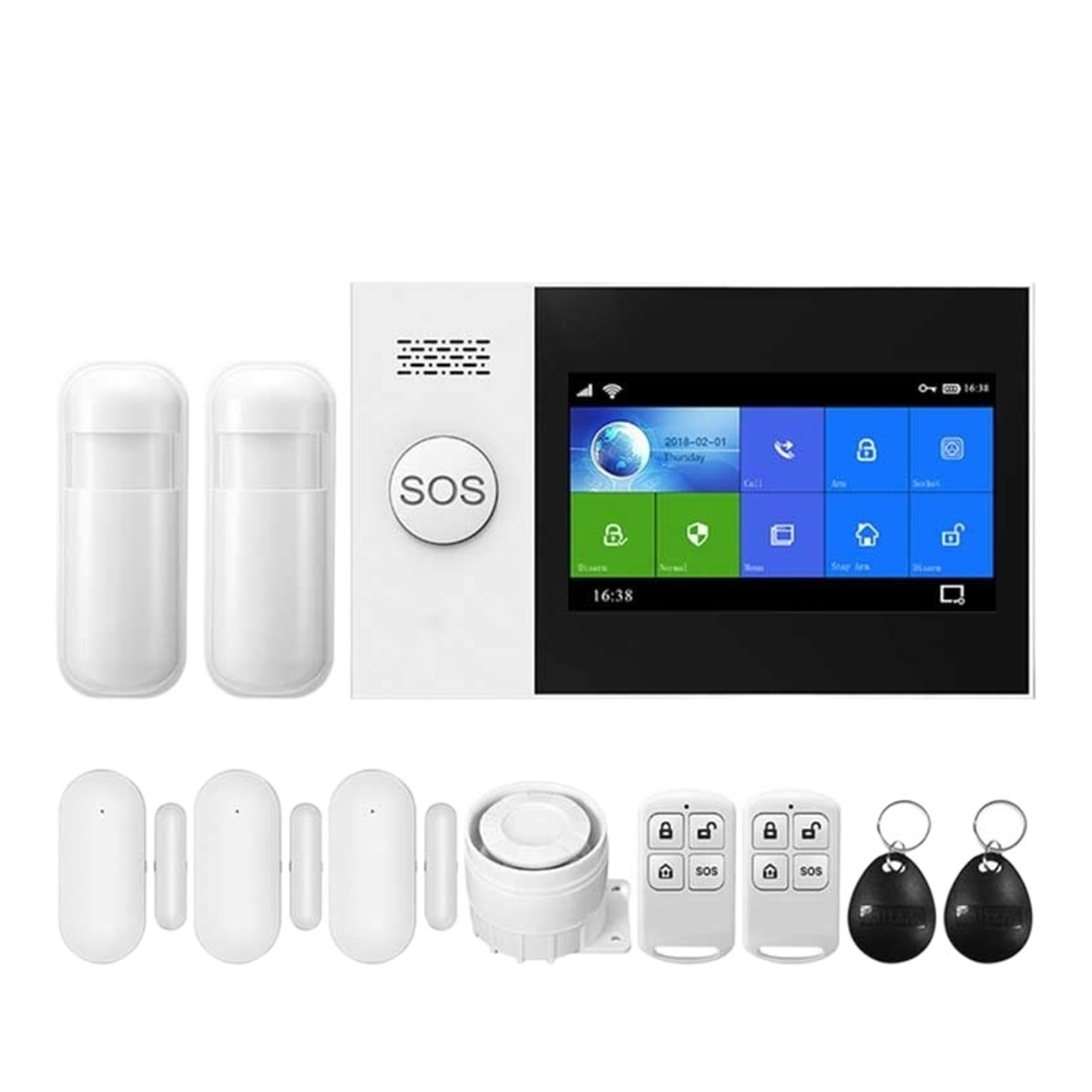 Smart Alarm 4.3inch Security Alarm GSM Alarm System For Home Support ...
