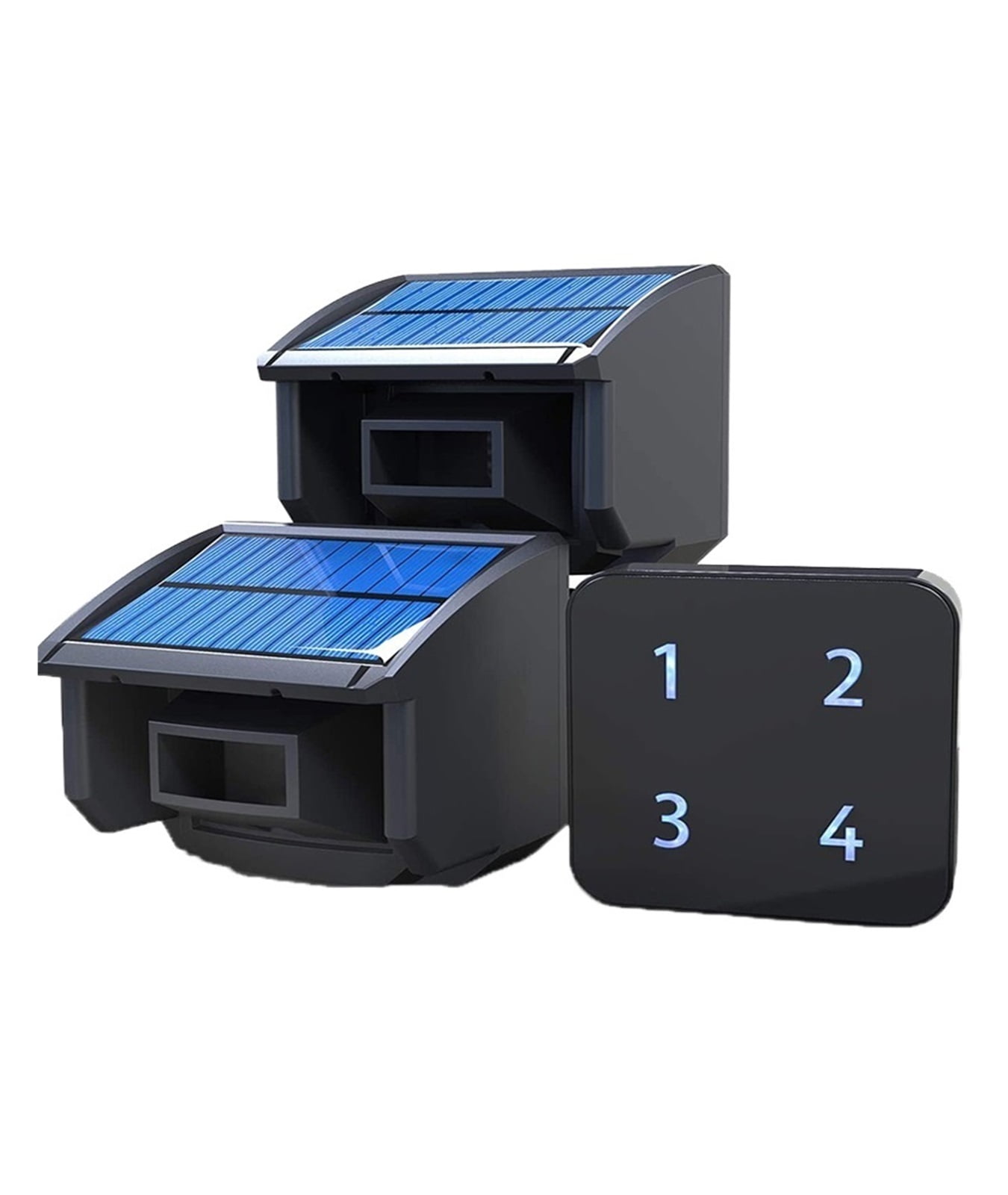 Smart Alarm 400 Meters Solar Wireless Driveway Alarm Outdoor Weather ...