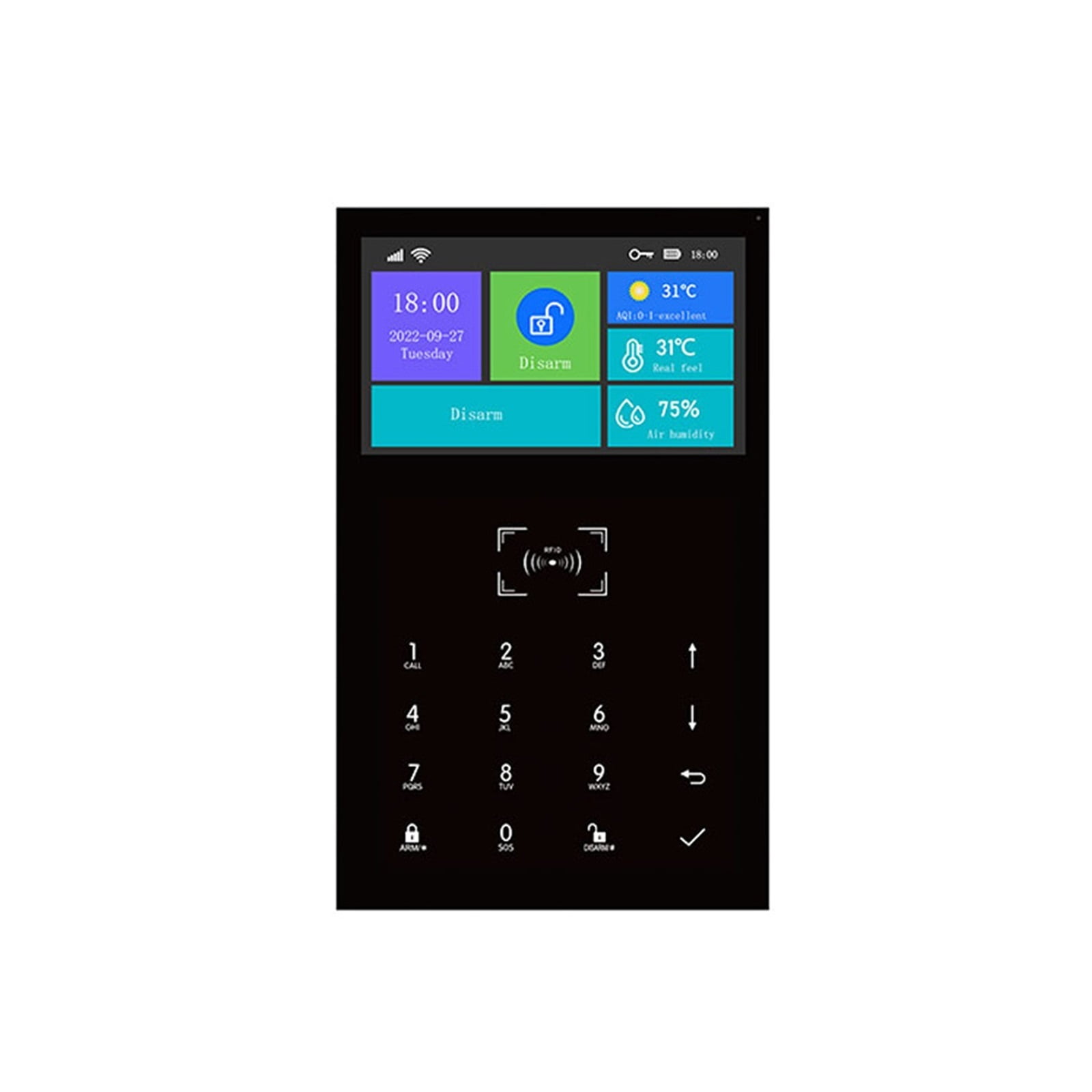 Smart Alarm 433MHz Tuya 4.3 Inch Screen GSM RFID Card Burglar Alarm ...