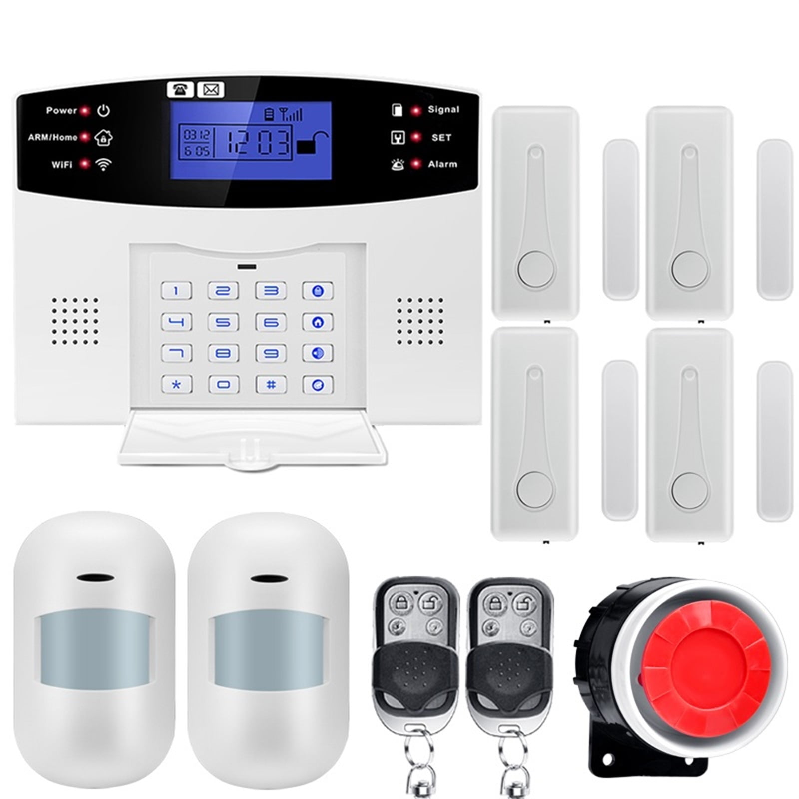 Smart Alarm 433MHz Wireless Wire GSM Burglar Alarm System Smart Home Security DIY Alarm TUYA ...
