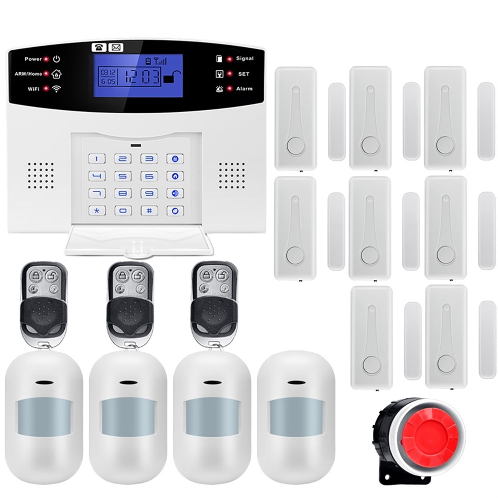 Smart Alarm 433MHz Wireless Wire GSM Burglar Alarm System Smart Home Security DIY Alarm TUYA ...