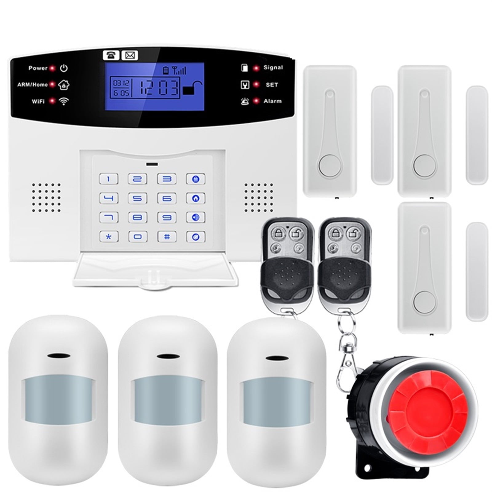 Smart Alarm 433MHz Wireless Wire GSM Burglar Alarm System Smart Home ...