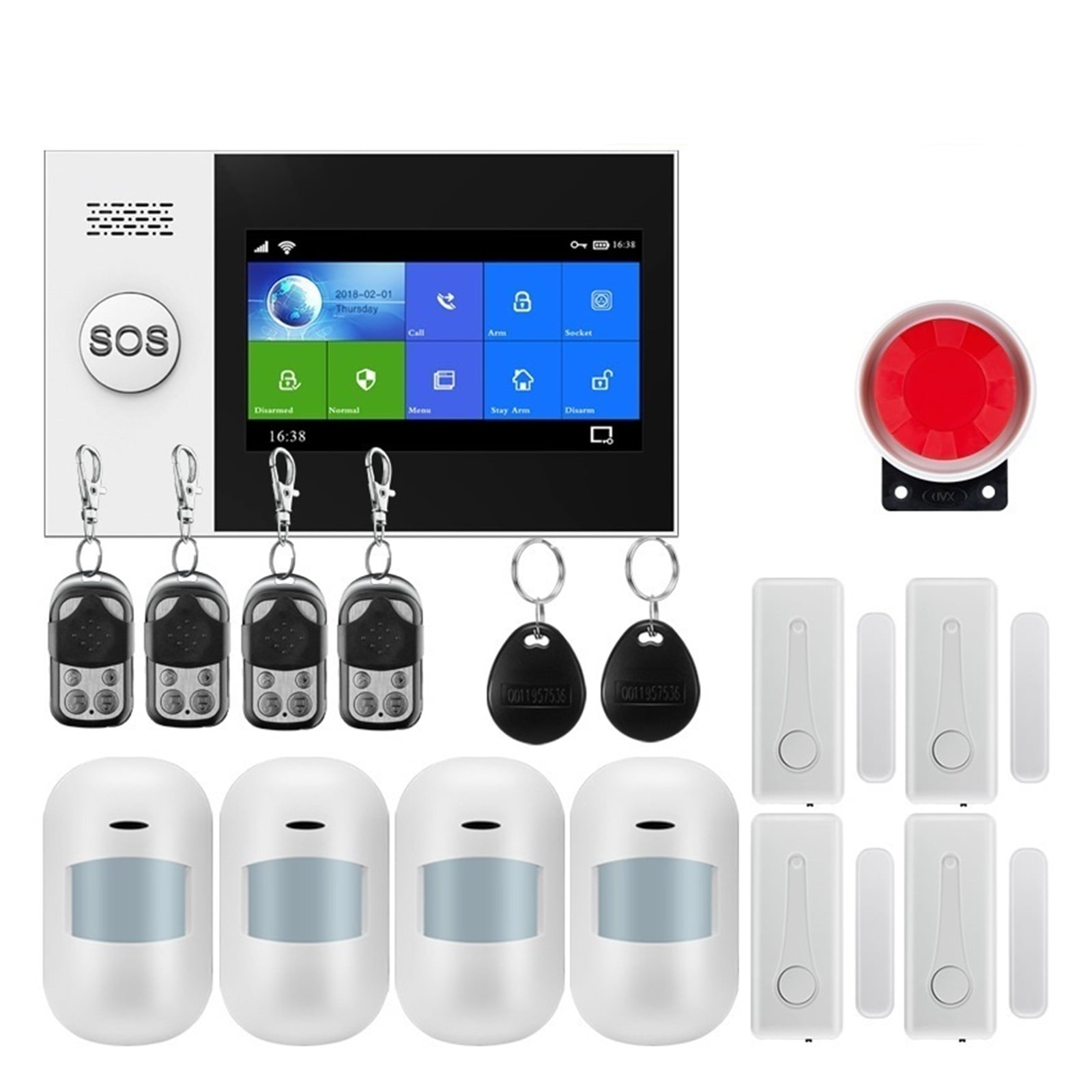 Smart Alarm 433mhz Home GSM Home Security With Motion Detector Sensor ...