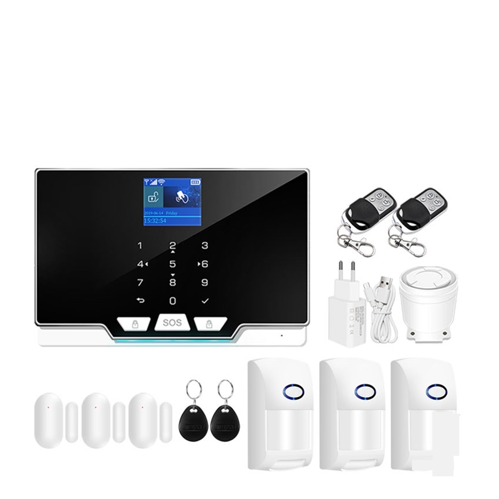 Smart Alarm 4G GSM Alarm System Touch Keyboard Host 433MHz Wireless DetectorAPP Control Home ...