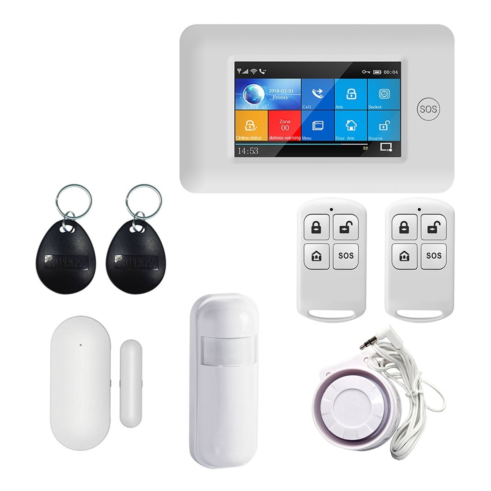 Smart Alarm 4G GSM GPRS Wireless 433MHz Smart Home Security Alarm ...