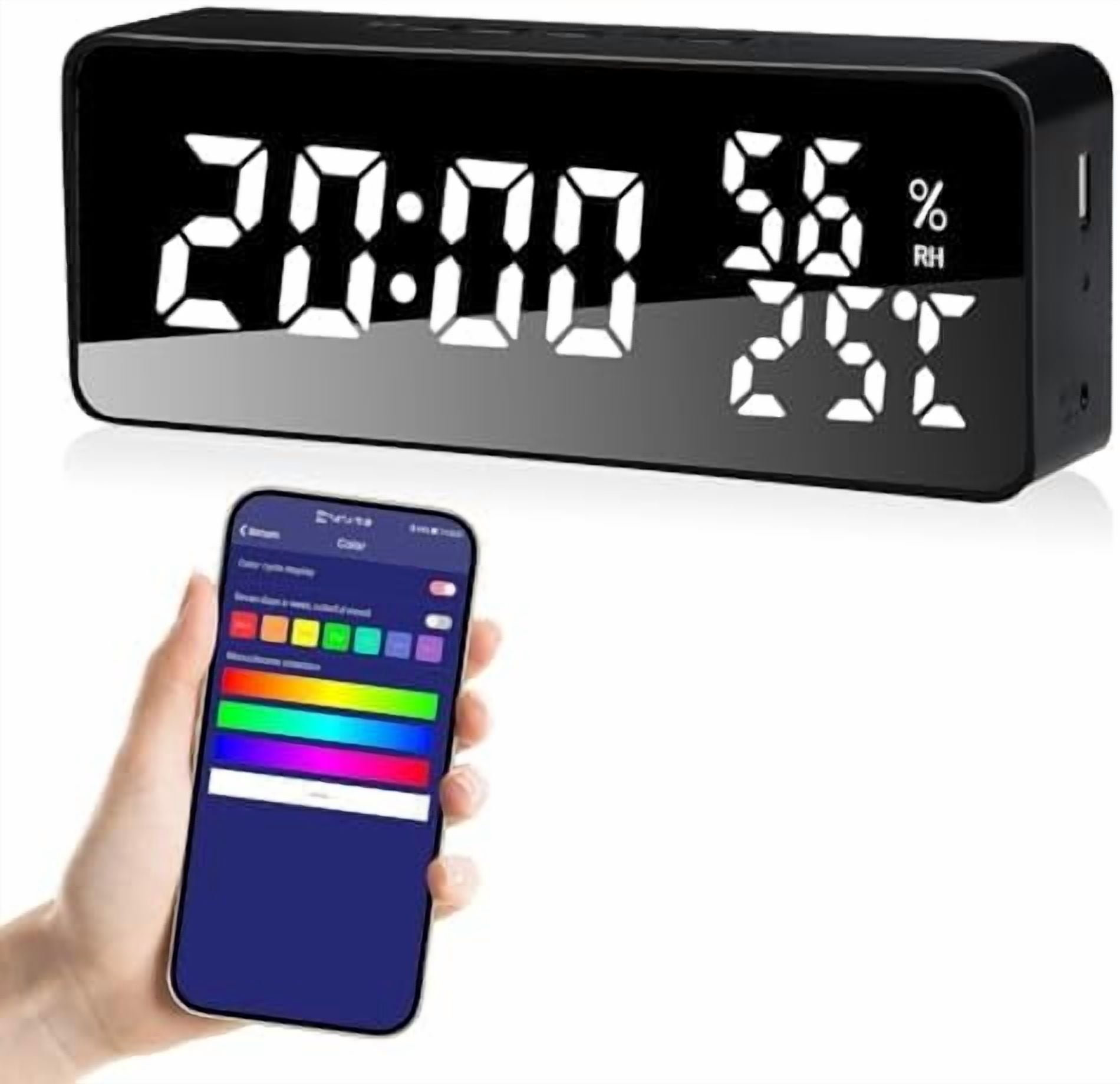 Smart Alarm Clock with Custom Voice Recording & Large Display – APP ...