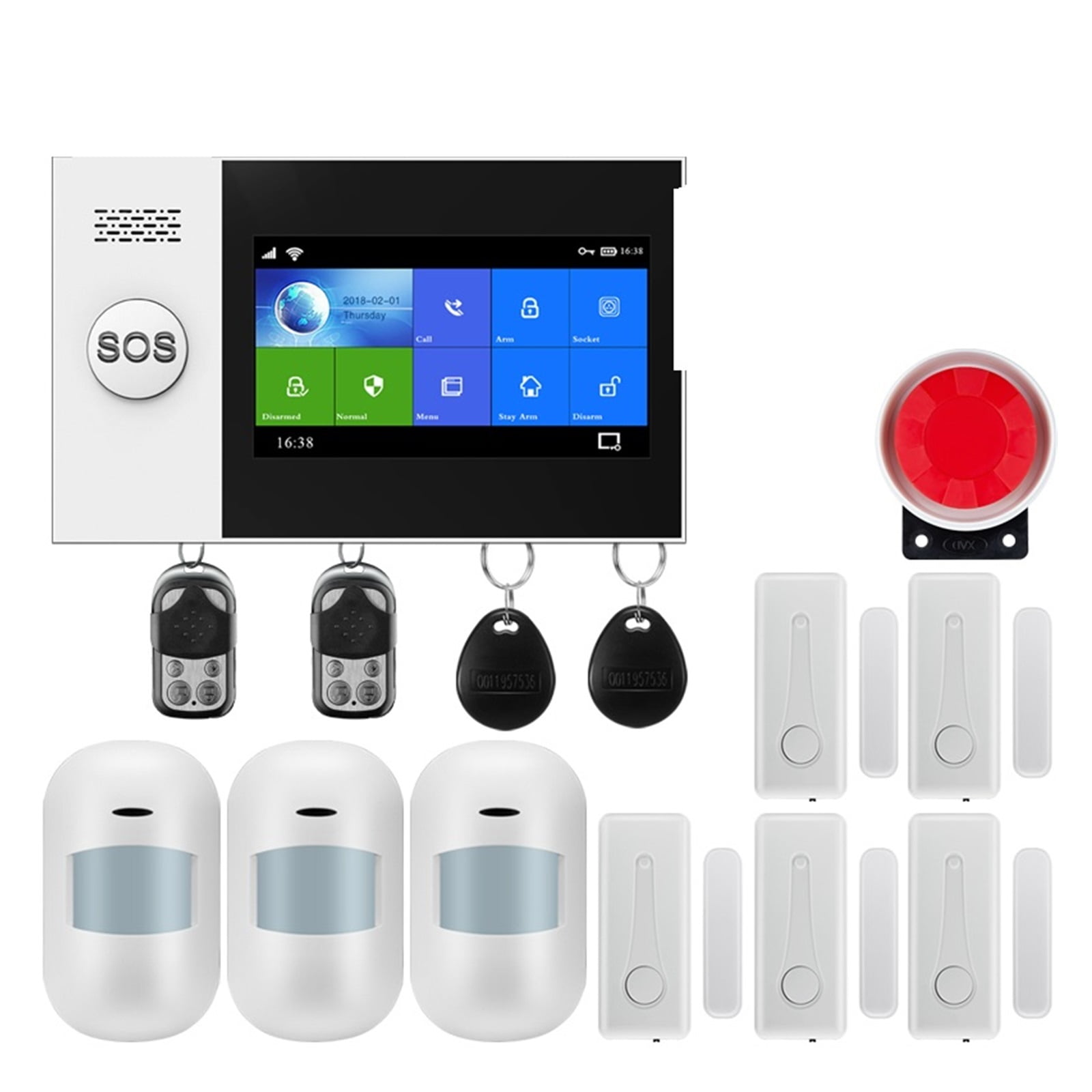 Smart Alarm GSM Home Security With Motion Detector Sensor Burglar Alarm ...