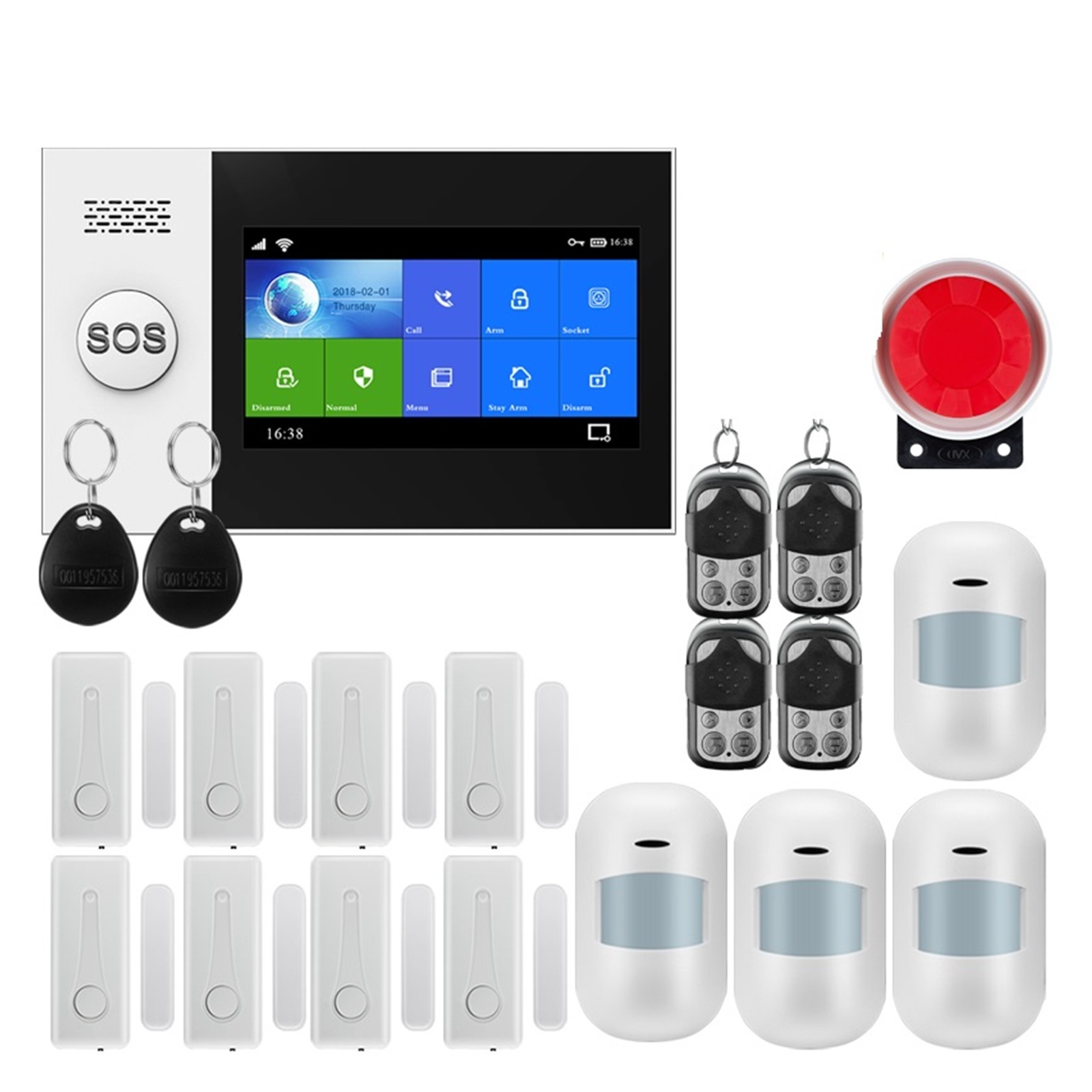 Smart Alarm GSM Home Security With Motion Detector Sensor Burglar Alarm ...