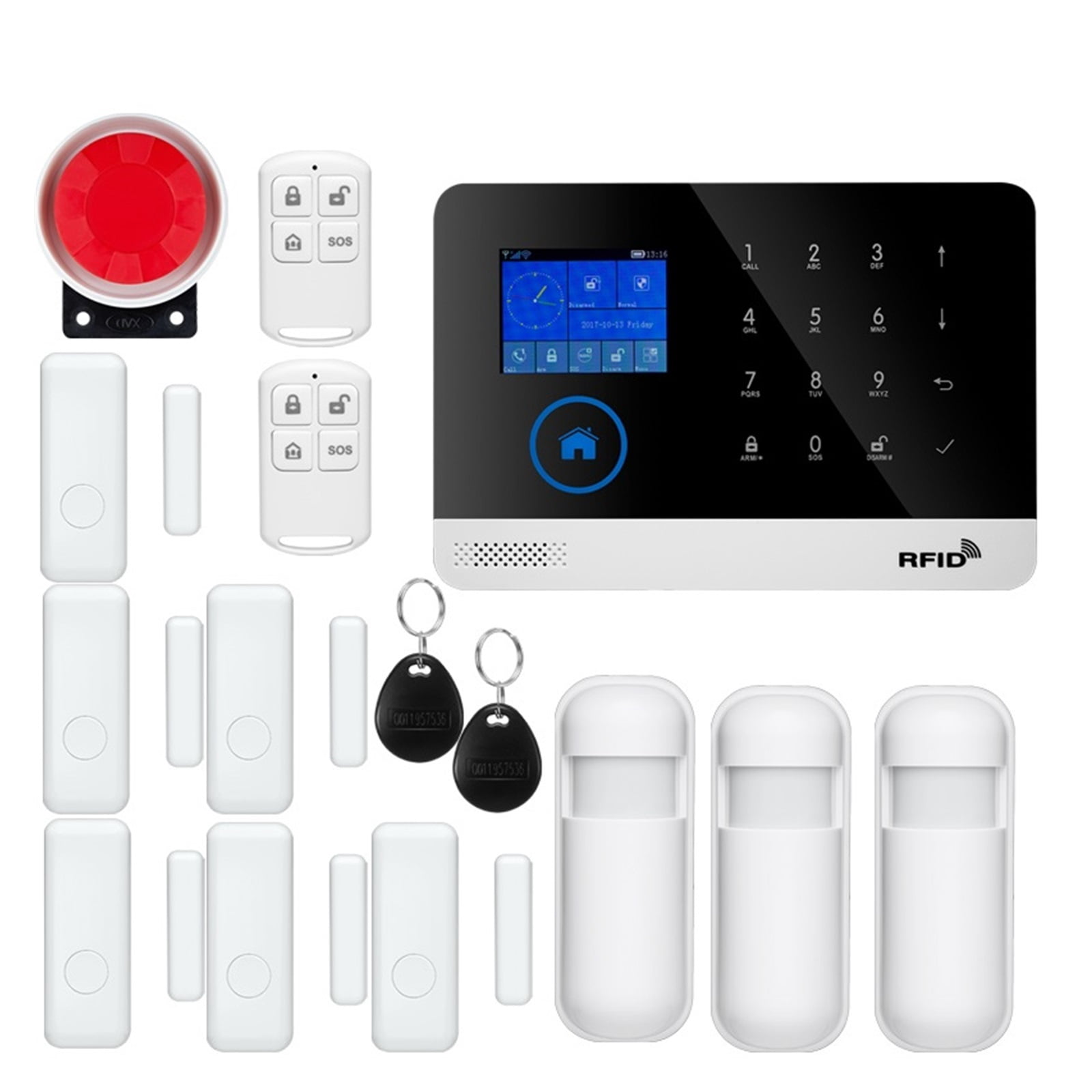 Smart Alarm Gsm Home Burglar Security Alarm System Door Motion Sensor ...