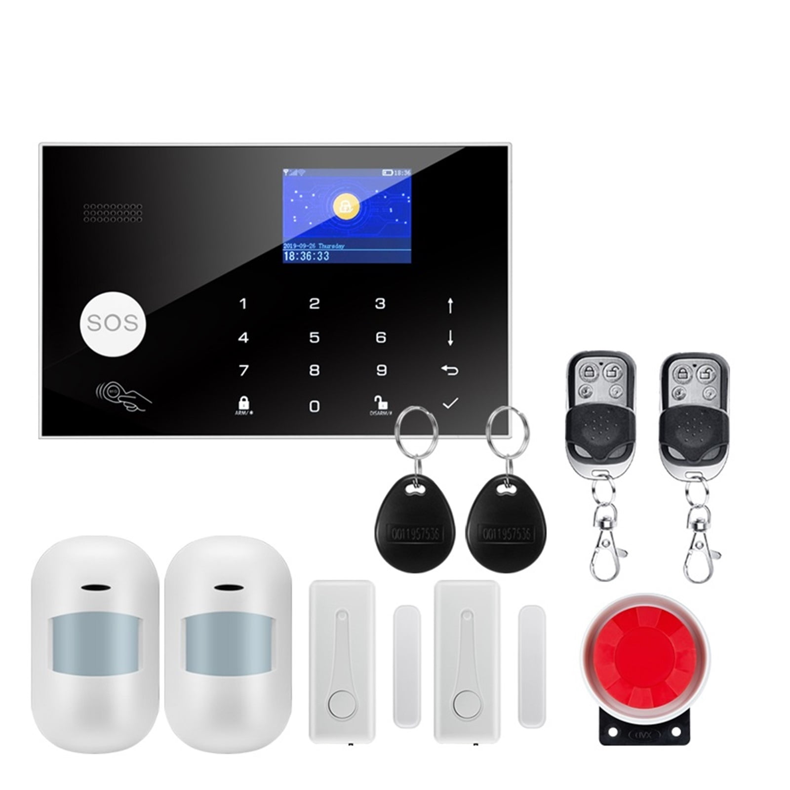 Smart Alarm Wired Wireless Home Security Tuya GSM Alarm System Intercom Remote Control Autodial ...
