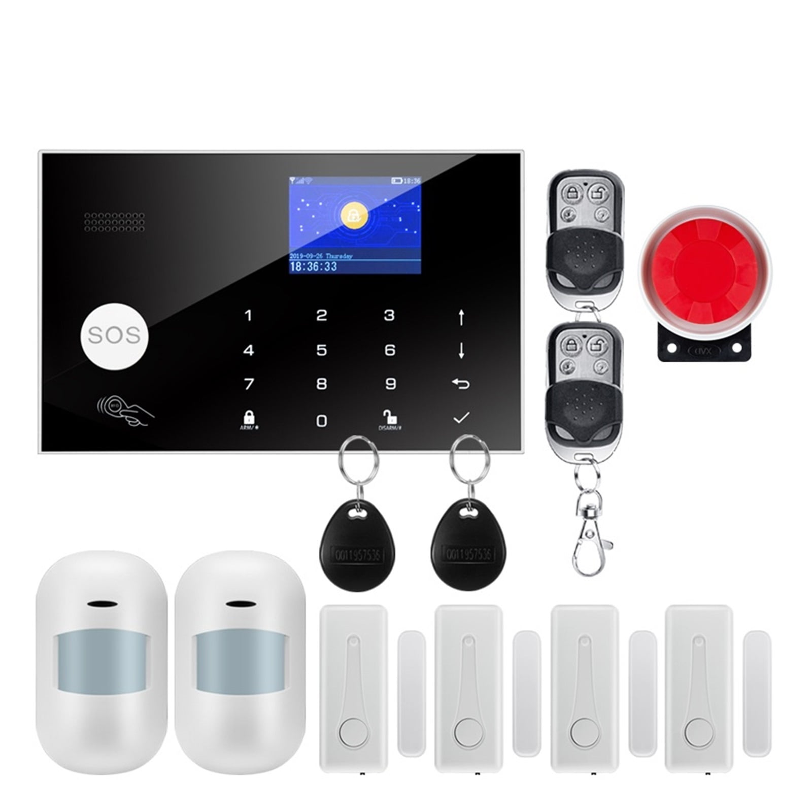 Smart Alarm Wired Wireless Home Security Tuya GSM Alarm System Intercom Remote Control Autodial ...