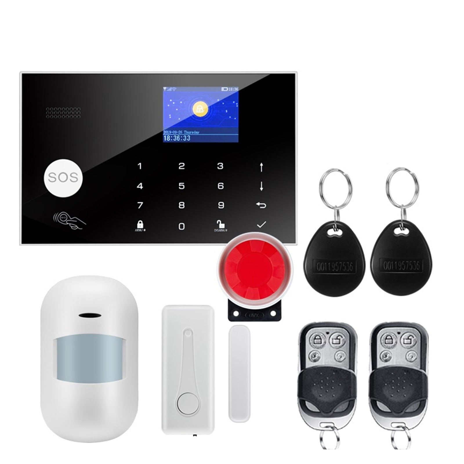 Smart Alarm Wired Wireless Home Security Tuya GSM Alarm System Intercom ...