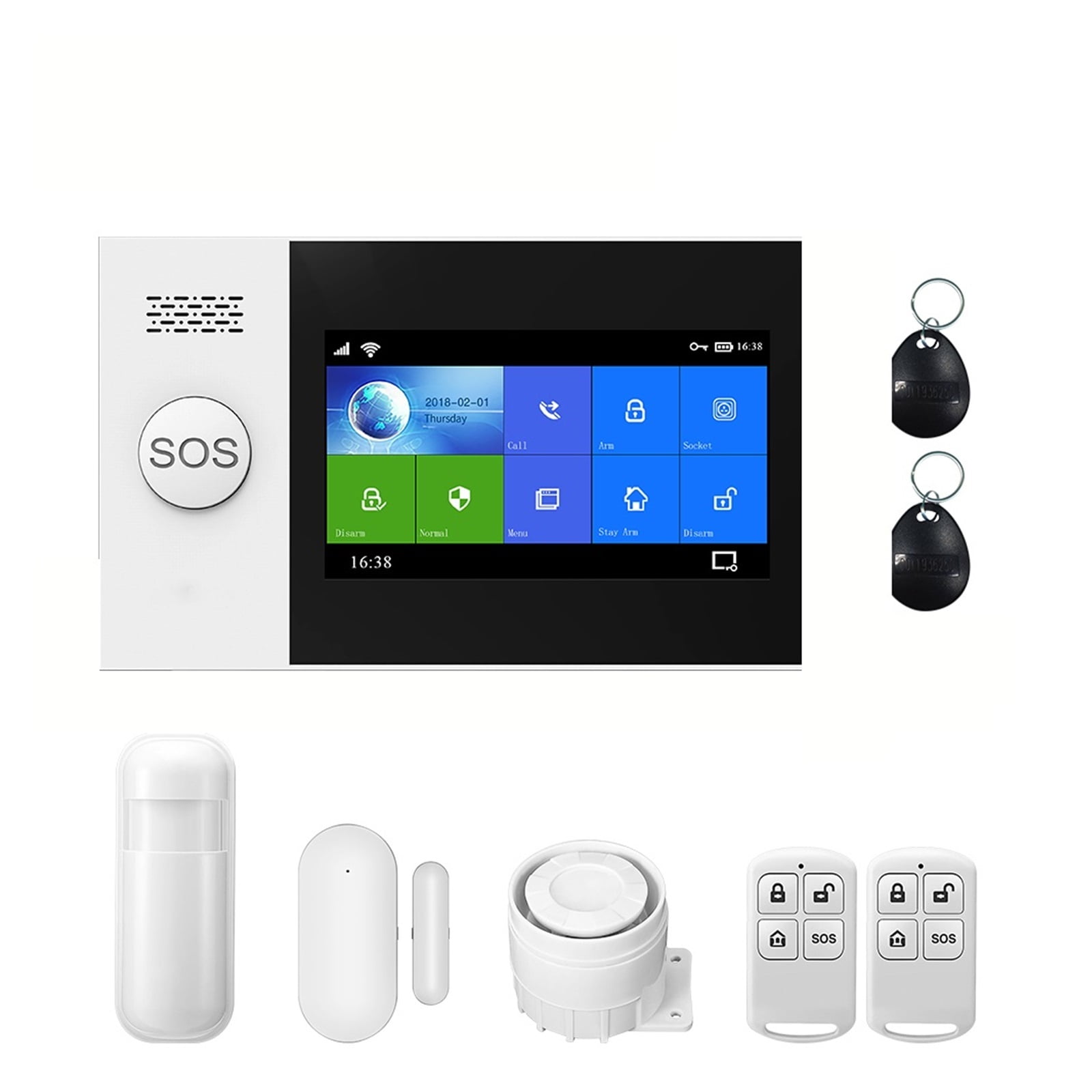 Smart Alarm Wireless Home GSM Home Security With Motion Detector Sensor ...