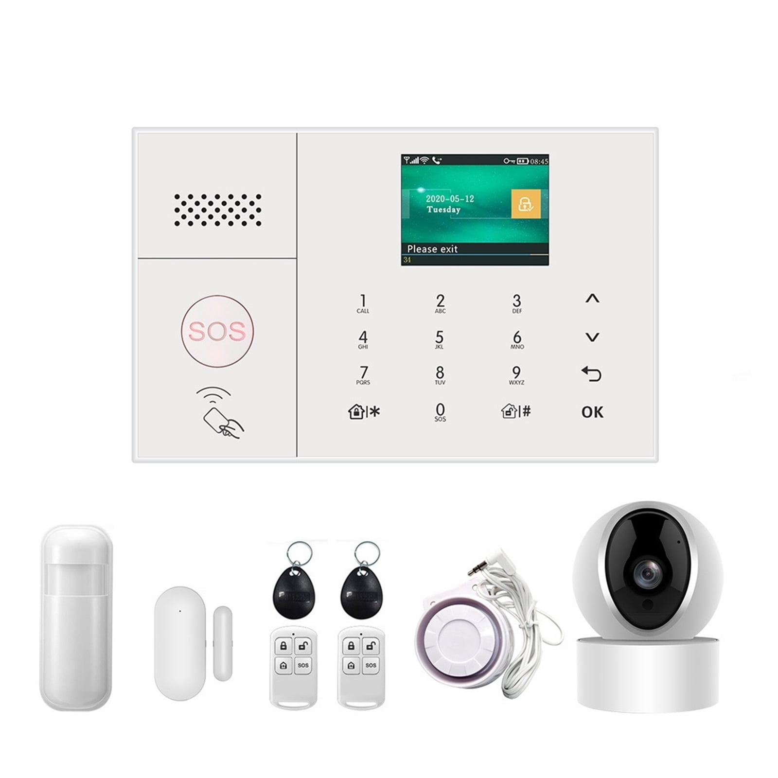 Smart Alarm Wireless Home GSM Home Security With Motion Detector Sensor ...