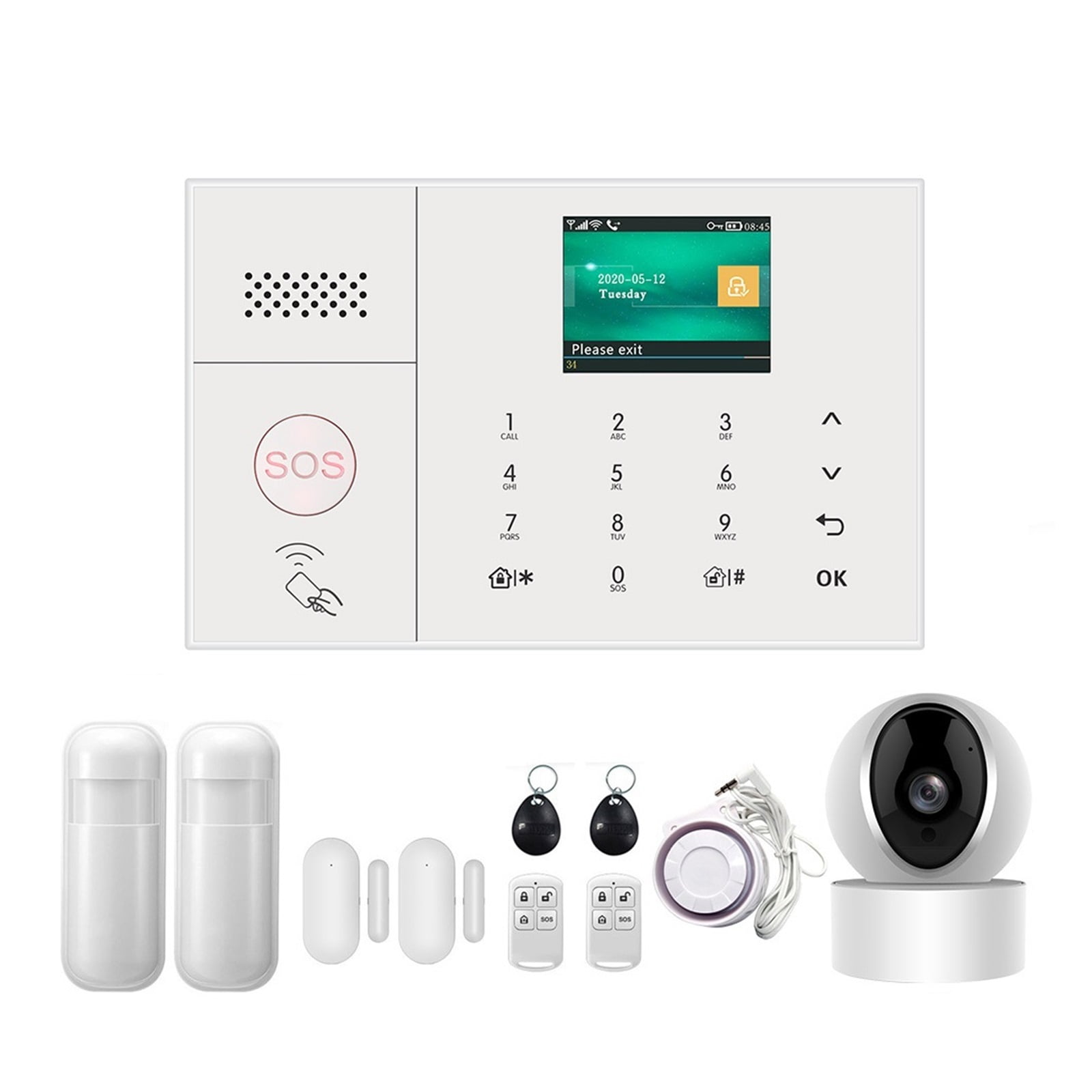 Smart Alarm Wireless Home GSM Home Security With Motion Detector Sensor ...
