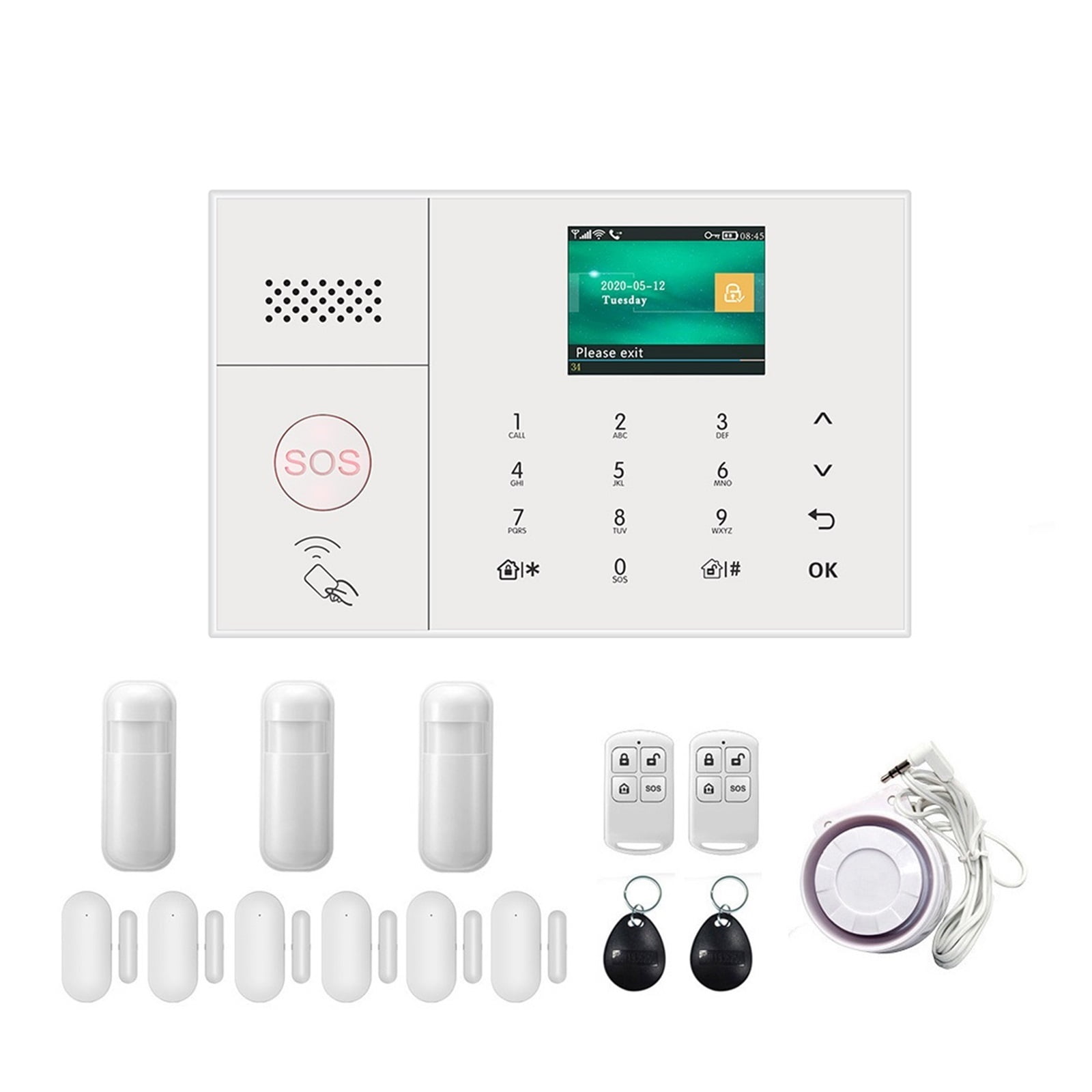 Smart Alarm Wireless Home GSM Home Security With Motion Detector Sensor ...