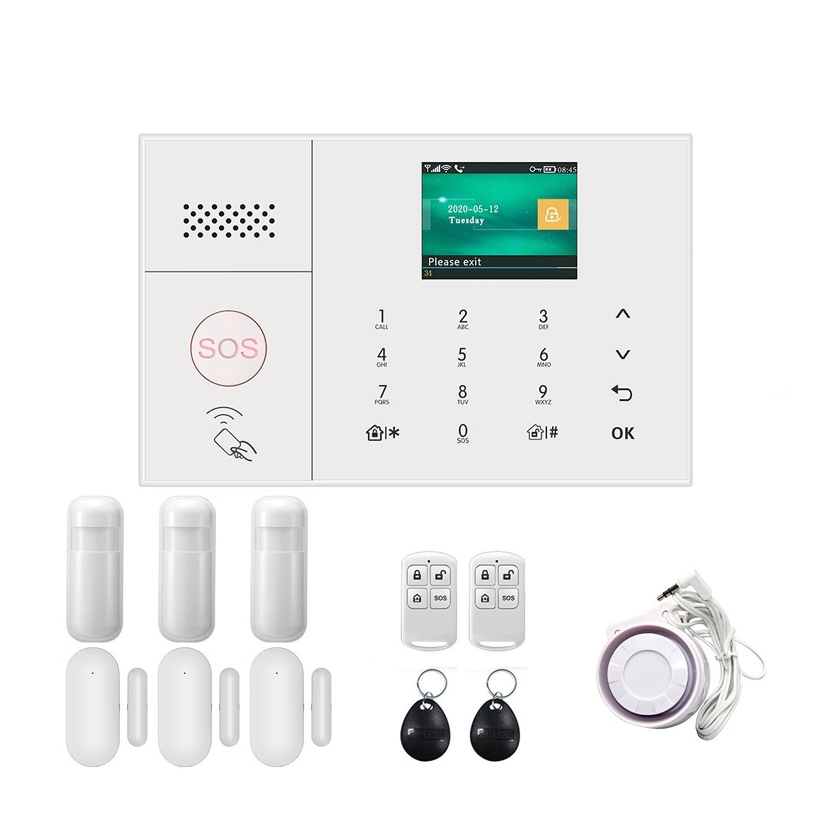 Smart Alarm Wireless Home GSM Home Security With Motion Detector Sensor ...