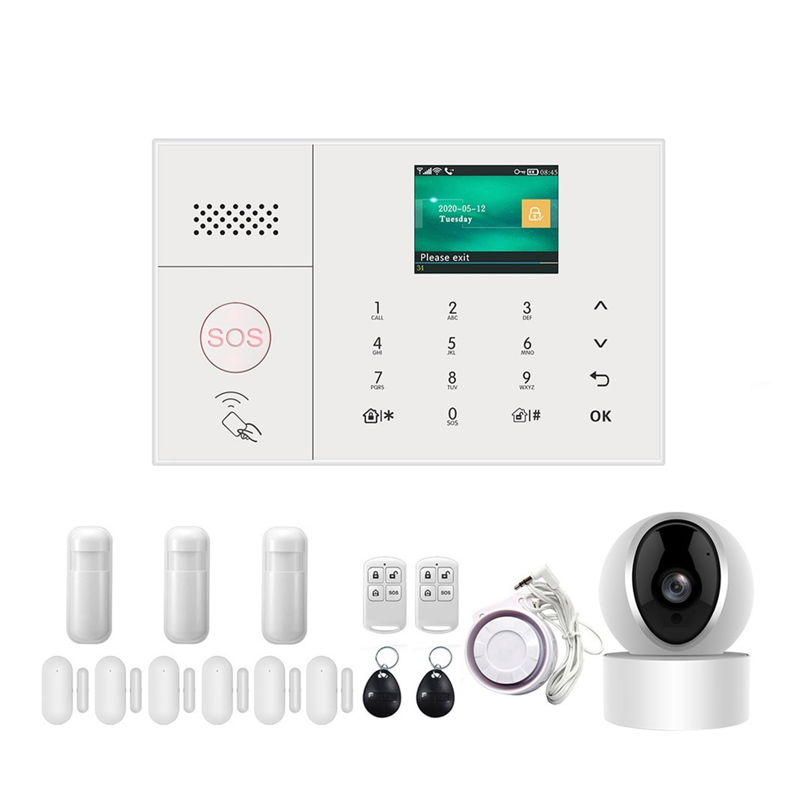 Smart Alarm Wireless Home GSM Home Security With Motion Detector Sensor ...