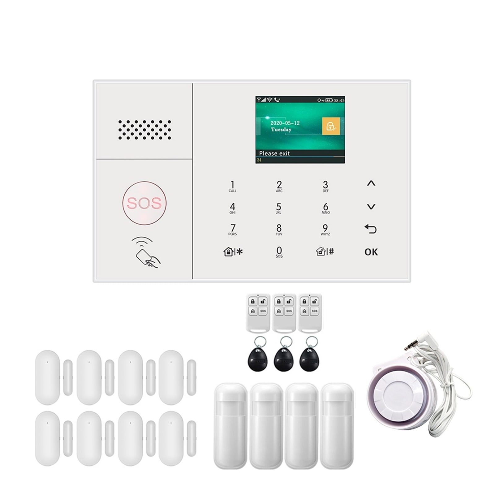 Smart Alarm Wireless Home GSM Home Security With Motion Detector Sensor ...