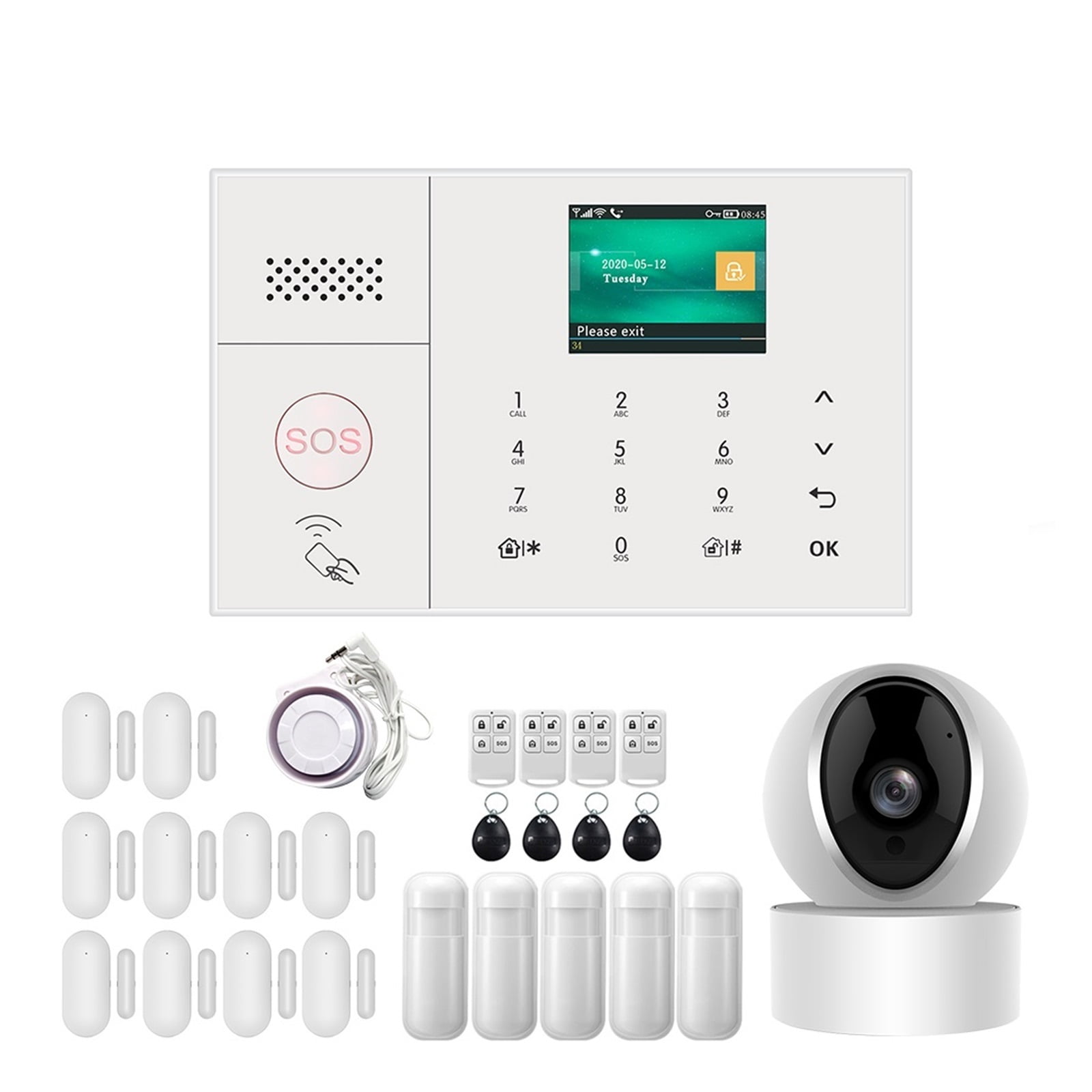 Smart Alarm Wireless Home GSM Home Security With Motion Detector Sensor ...
