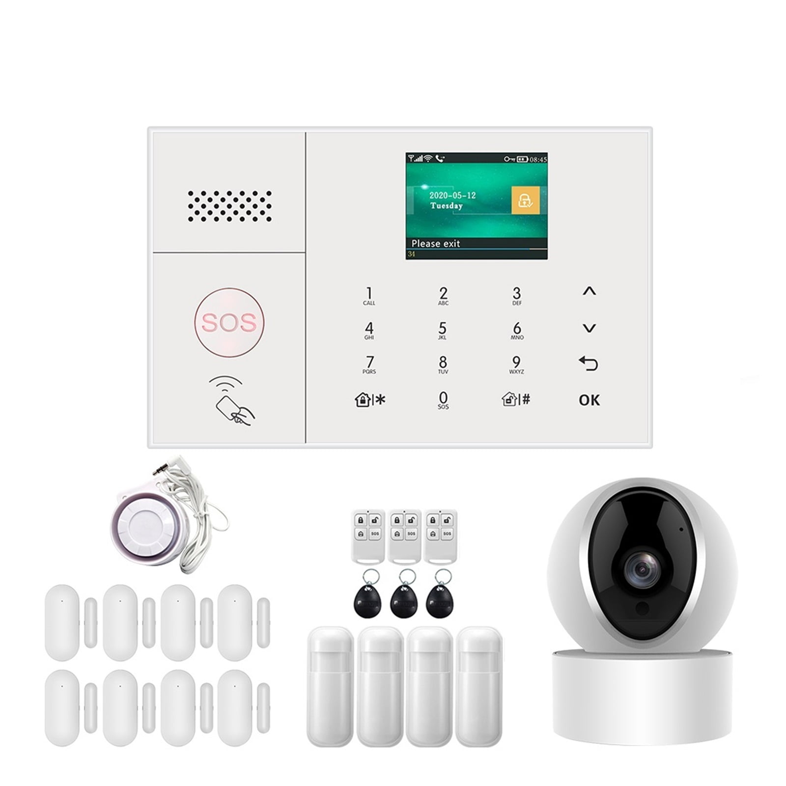 Smart Alarm Wireless Home GSM Home Security With Motion Detector Sensor ...