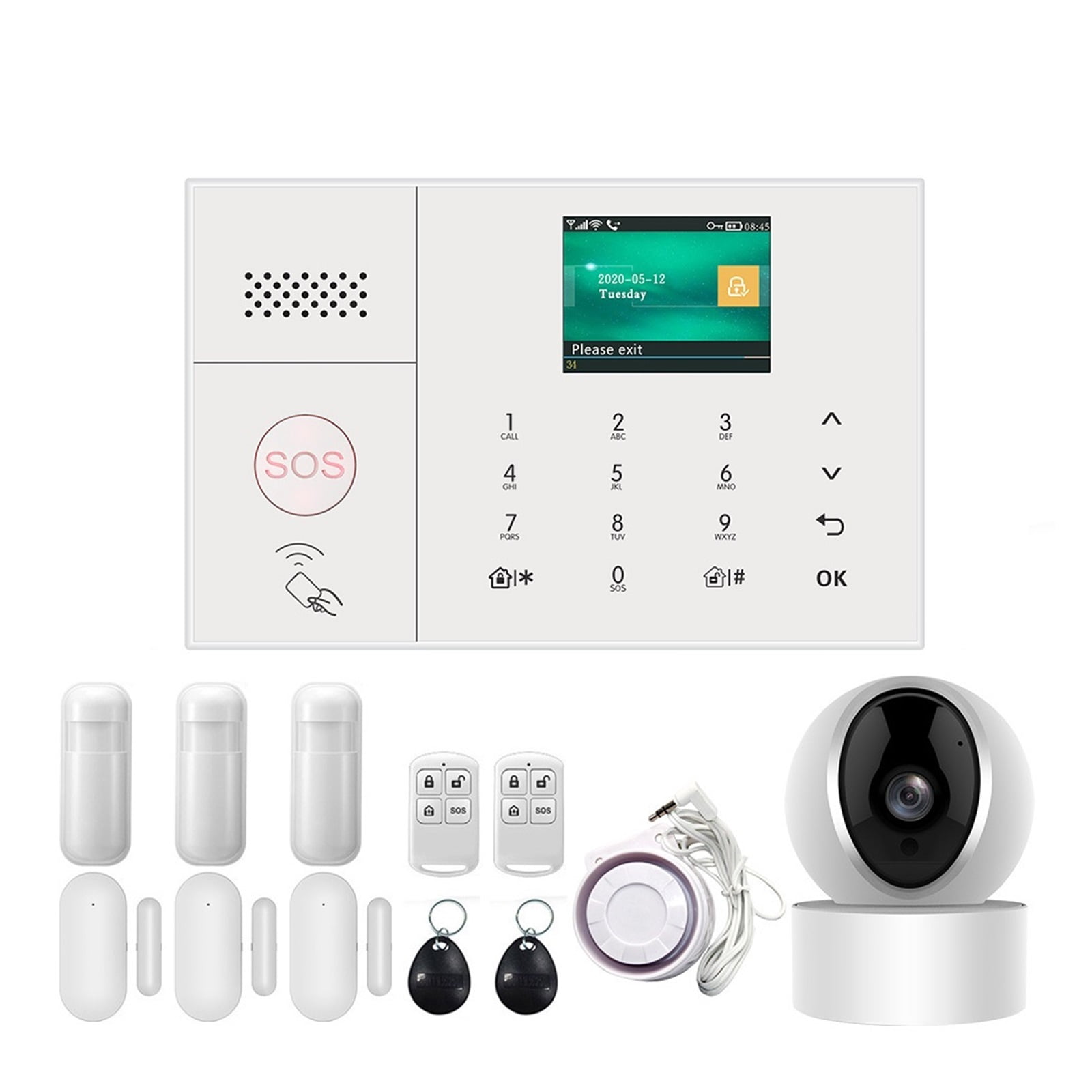 Smart Alarm Wireless Home GSM Home Security With Motion Detector Sensor ...
