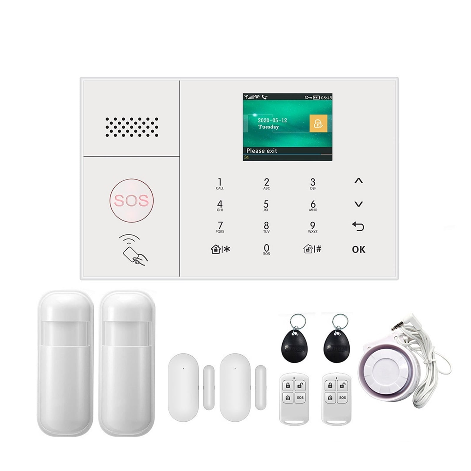 Smart Alarm Wireless Home GSM Home Security With Motion Detector Sensor ...