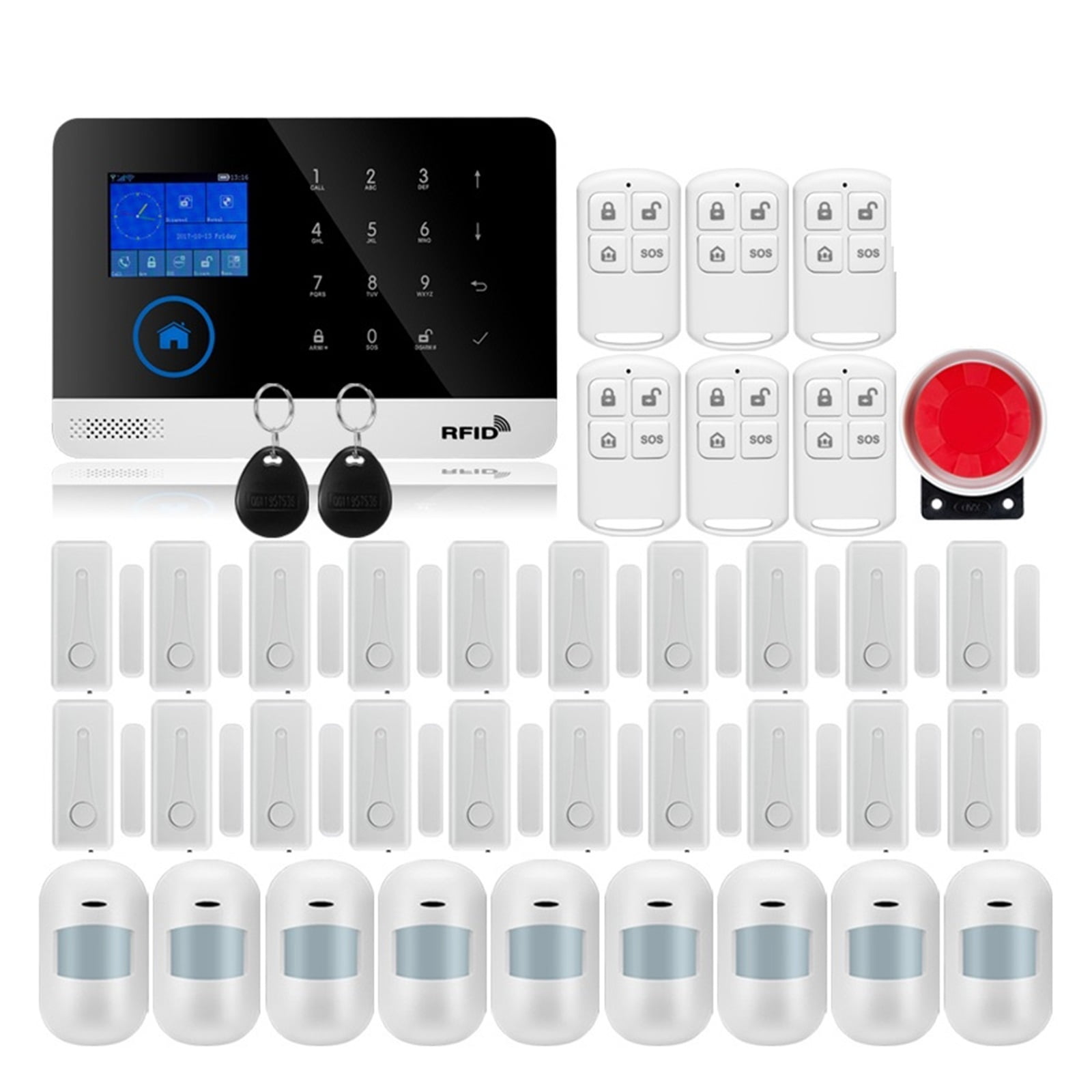 Smart Alarm Wireless Wire Home GSM Home Security With Motion Detector ...