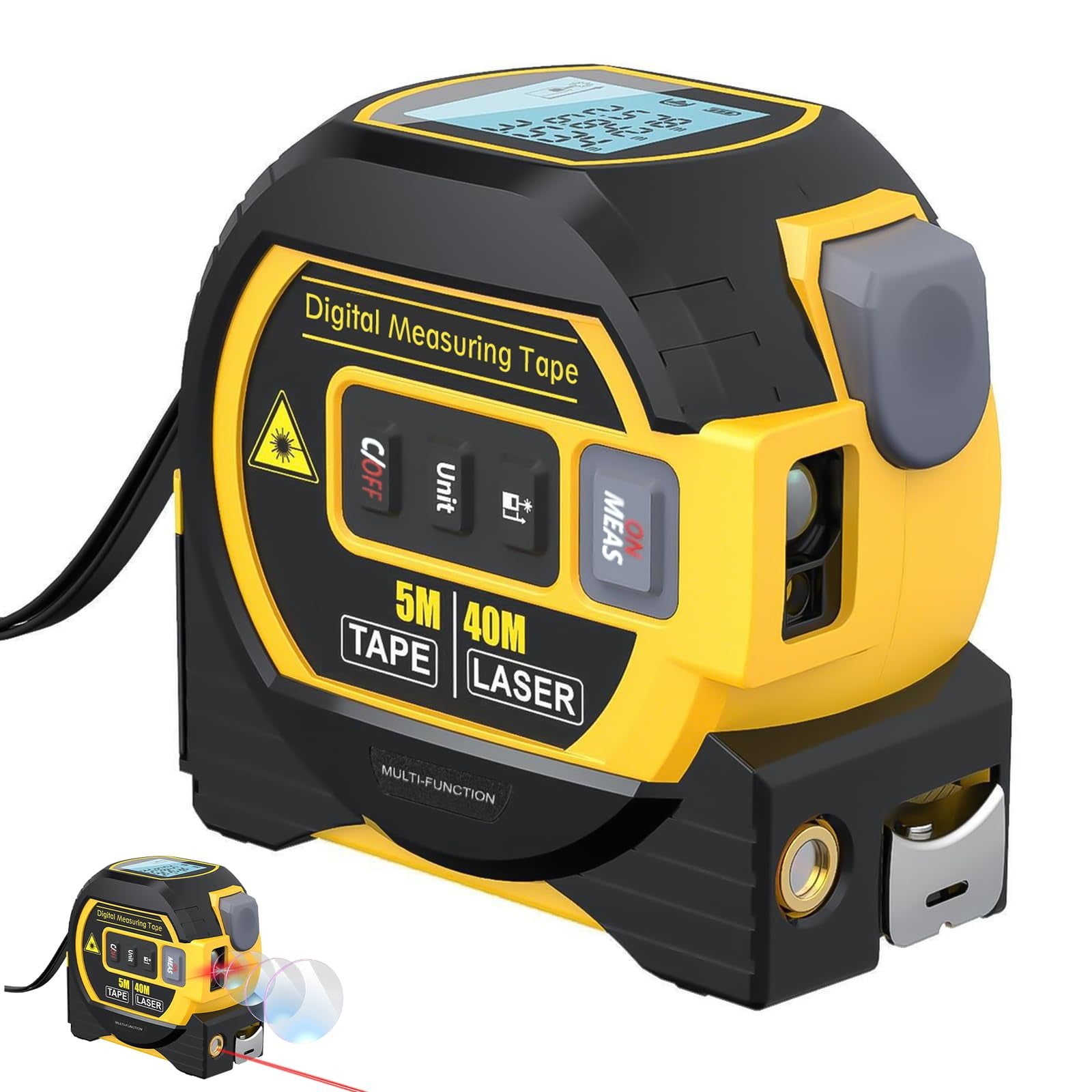 Smart Almighty Ruler, 3-in-1 Laser Measuring Tape, Digital Tape Measure ...