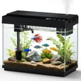 Smart Aquarium - Ultra Clear Glass Fish Tank w/Auto Timer Color Lights ...
