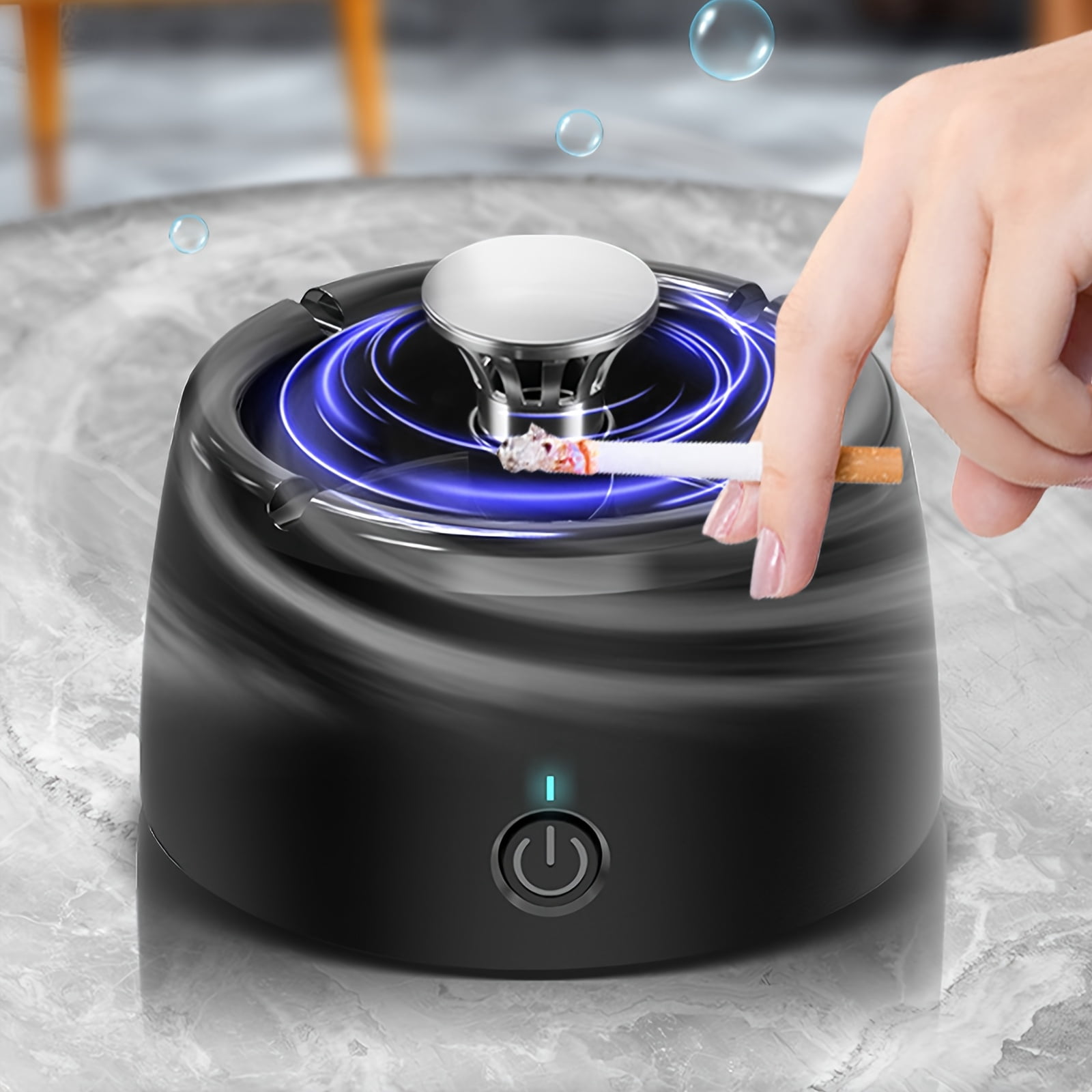 Smart Ashtray with USB Rechargeable Battery, Powerful Motor, Modern ...