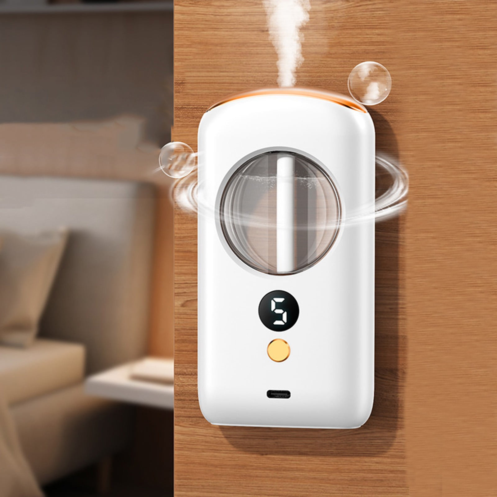Smart Automatic Aroma Diffuser | 50mL Nebulizing Essential Oil Diffuser with LED Display & Type ...
