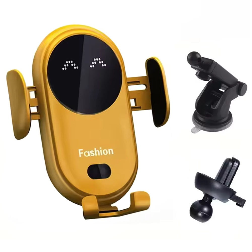 Smart Automatic Clamping Wireless Car Charger Mount with Phone Holder ...