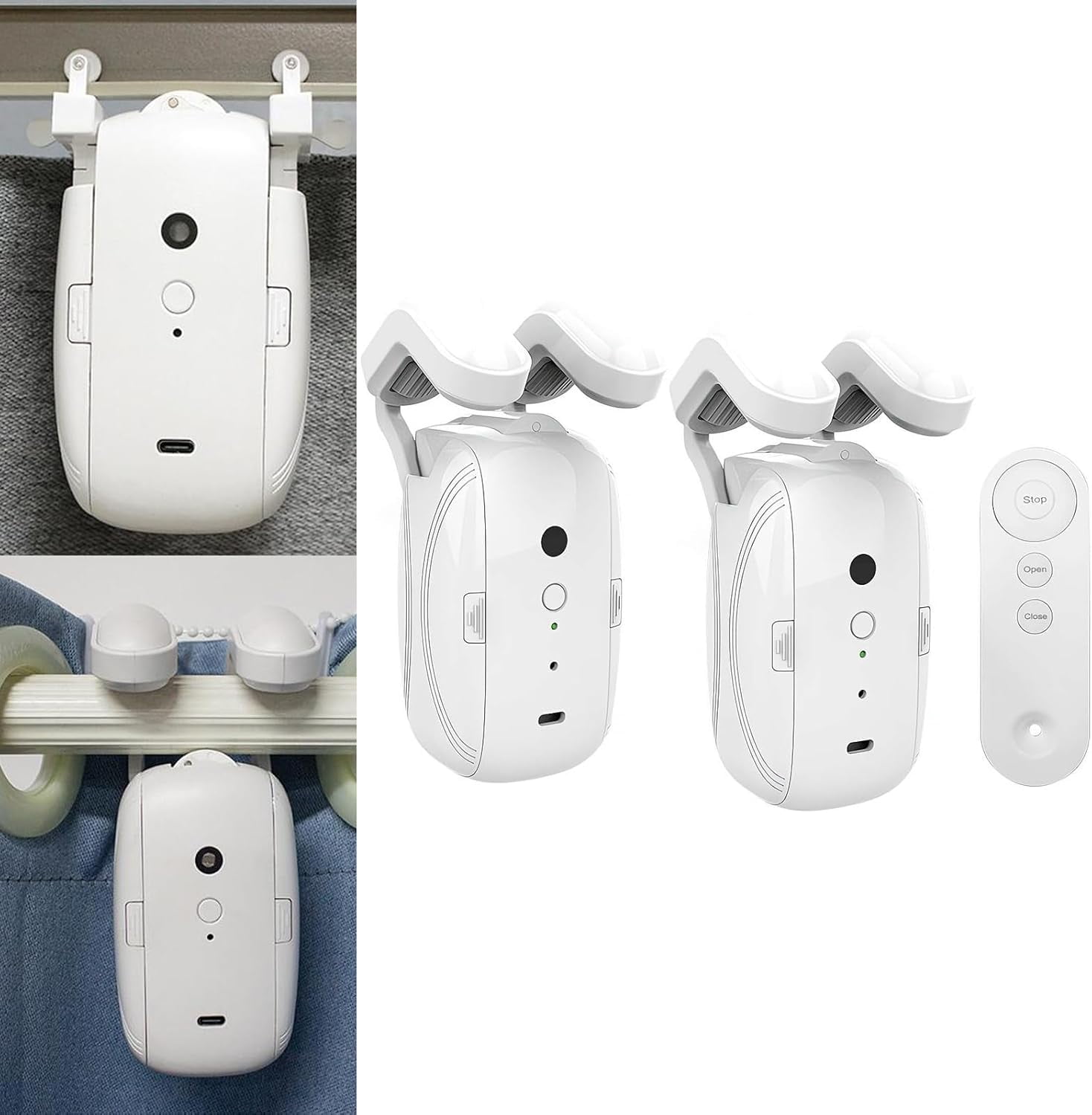 Smart Automatic Curtain Opener,Remote Control Smart Curtain with App ...