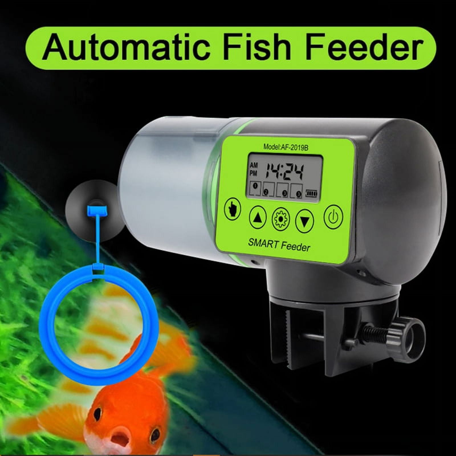 Smart Automatic Fish Feeder +Feeding Circle Fish Tank Auto Feeding ...