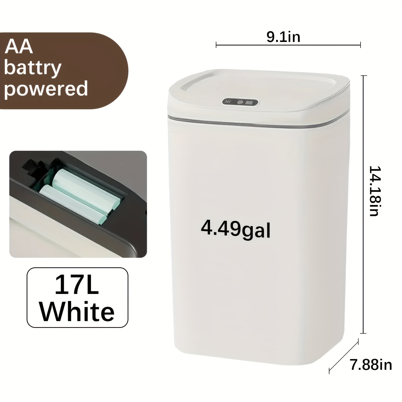Smart Automatic Sensor Trash Can Touchless Operation Deodorizing System ...