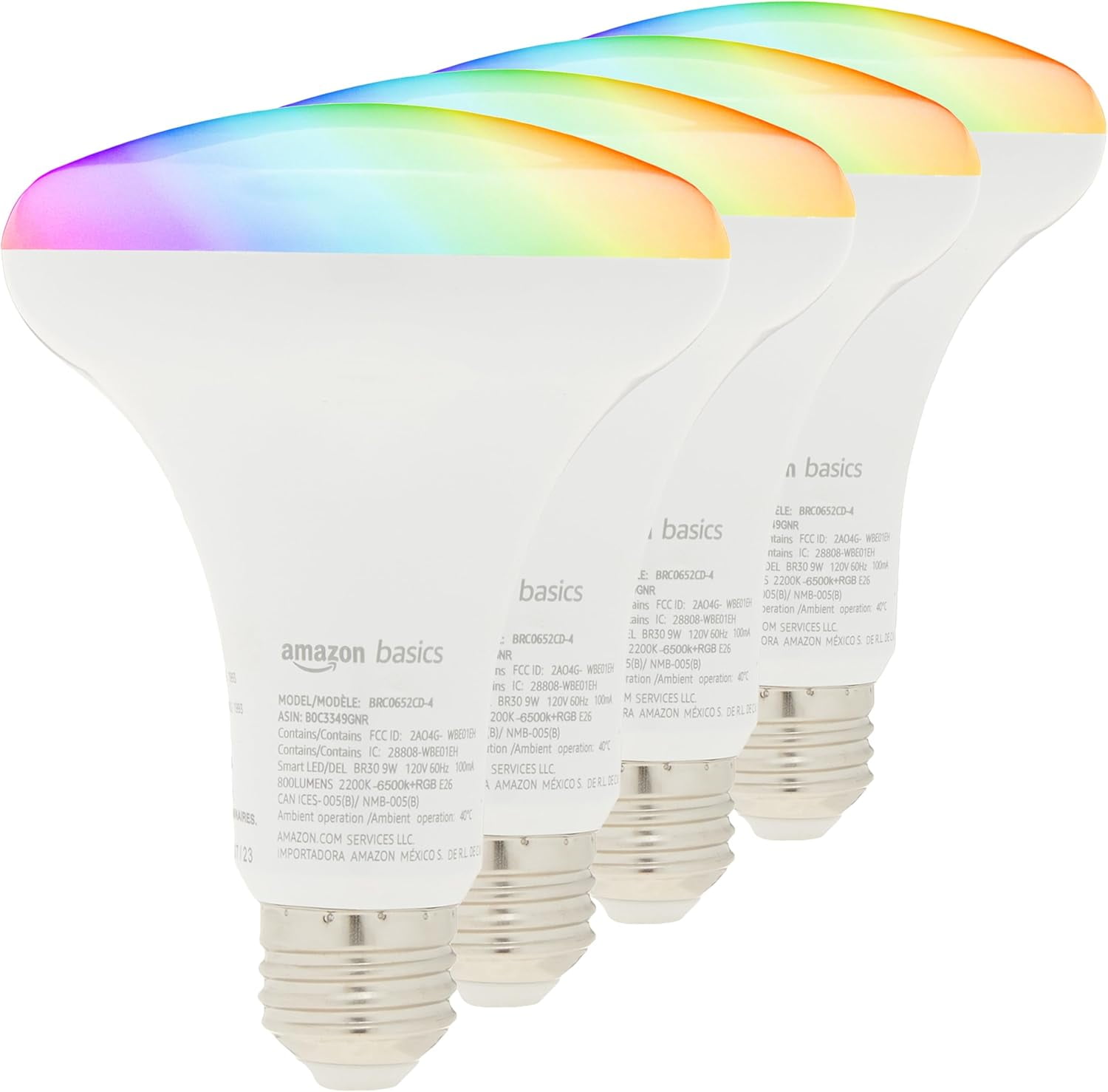 Smart BR30 LED Light Bulb, Color Changing, 9W (60W Equivt), 800LM ...