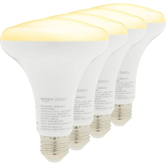 Smart BR30 LED Light Bulb, Dimmable Soft White (2700K), 9W (60W ...
