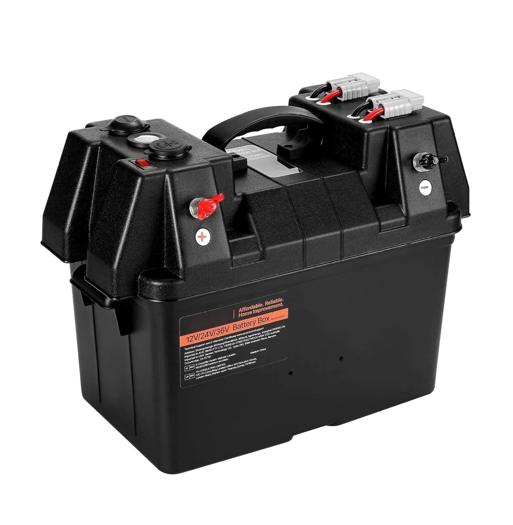 Smart Battery Box Group 24/31, 12V/24V/36V Trolling Motor Battery Case ...