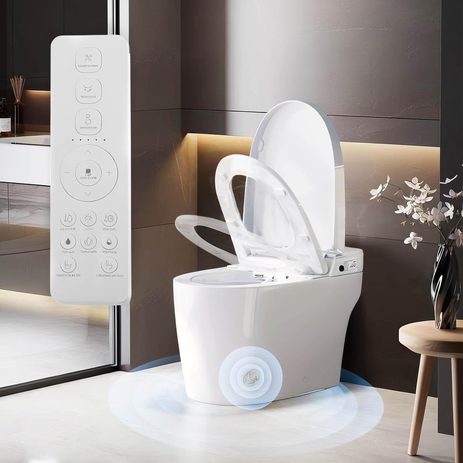 Smart Bidet Toilet with Auto Open/Close Lid, One Piece Bidet Toilet ...