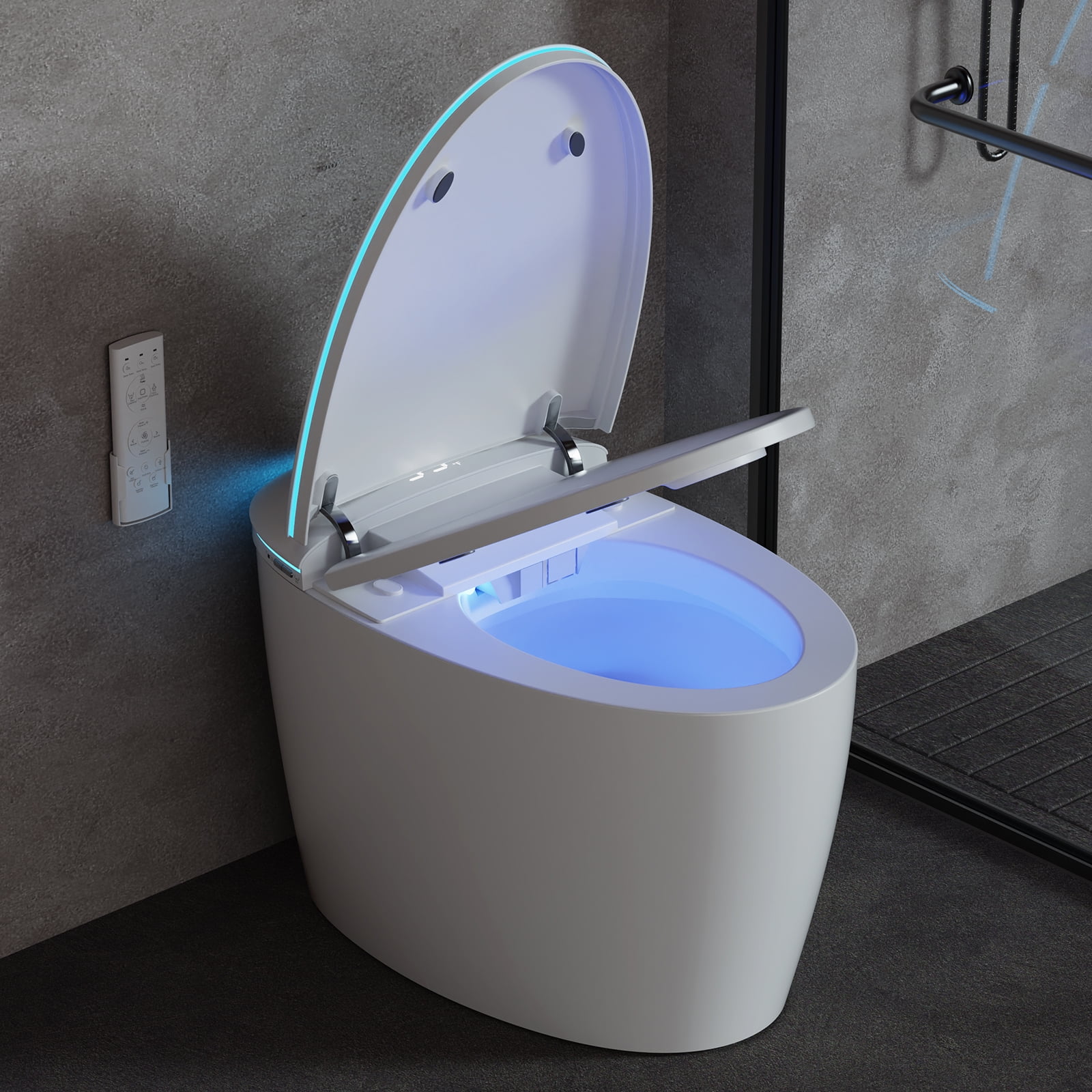 Smart Bidet Toilet with Auto Open Seat & Lid Luxury toilet with instant ...