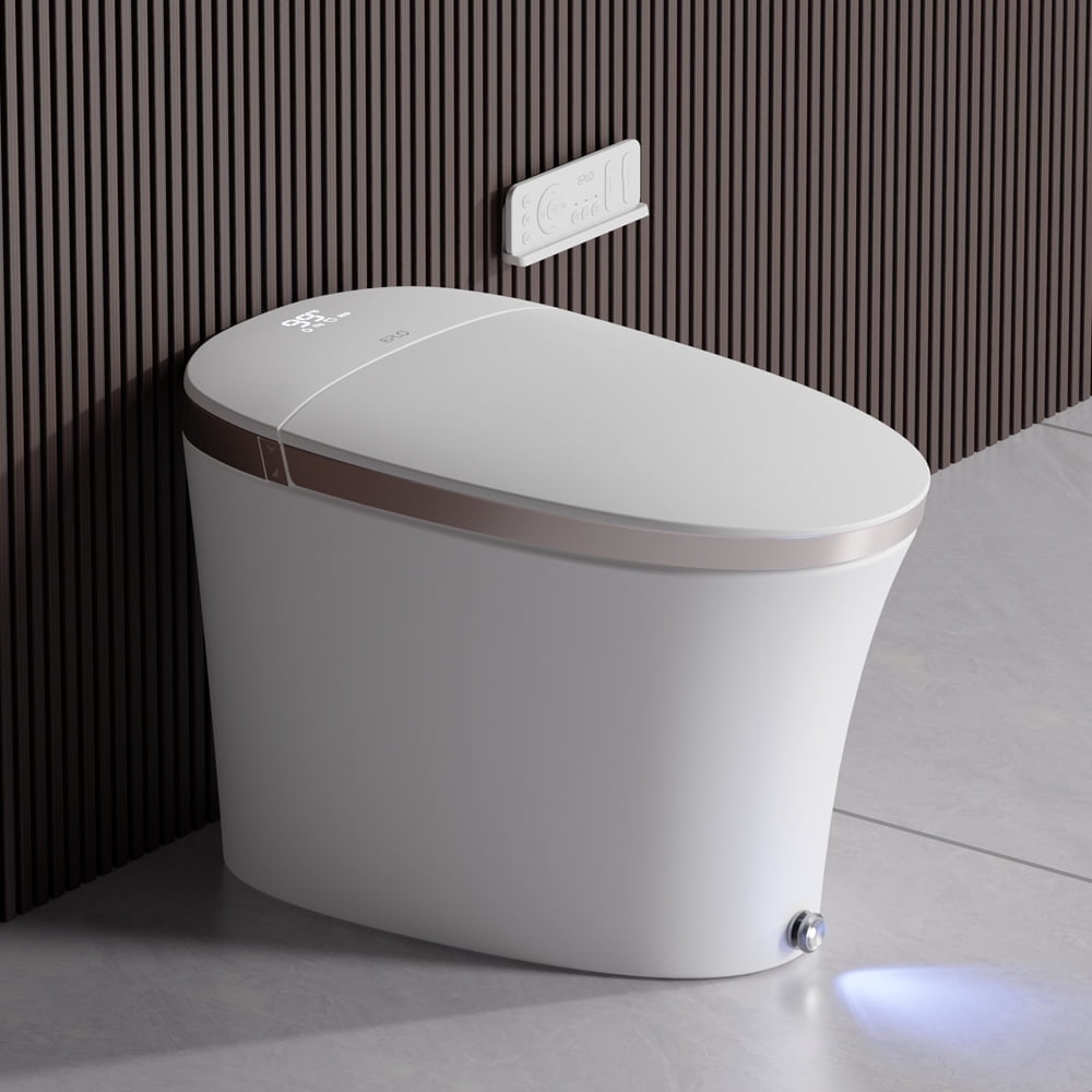 EPLO Smart Bidet Toilet Built-in Tank,Foam Shield Splash Proof, Auto ...
