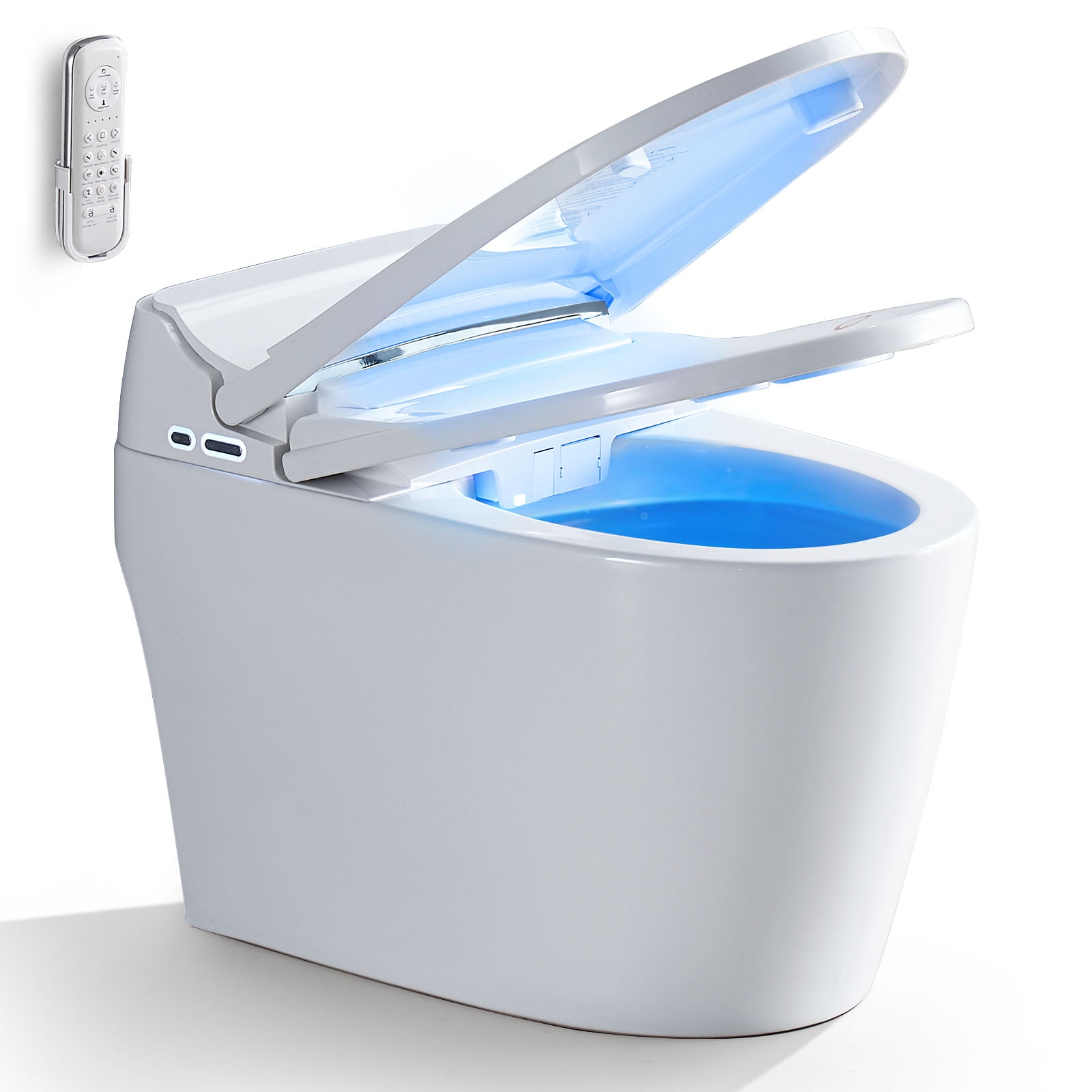 Smart Bidet Toilet, One Piece Toilet with Auto Open/Close Lid, Auto ...