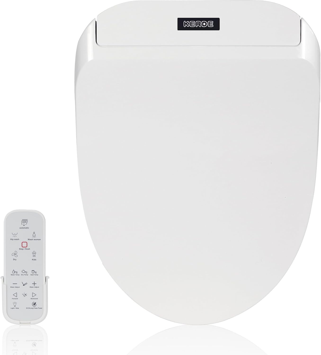 Smart Bidet Toilet Seat White Endless Warm Water Rear and Front Wash ...