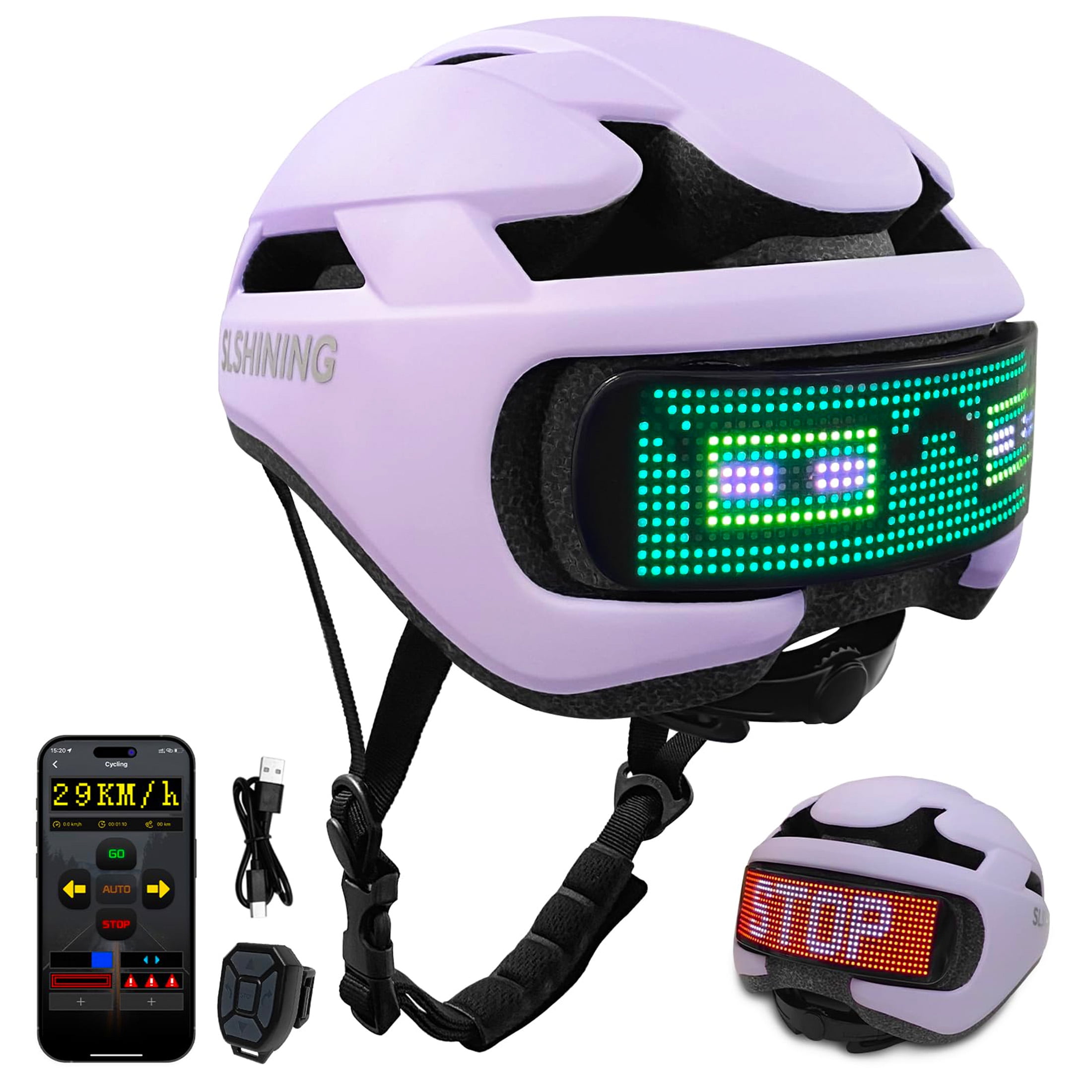 Smart Bike Helmet with LED Lighting for Adult Teens for Mountain Road ...