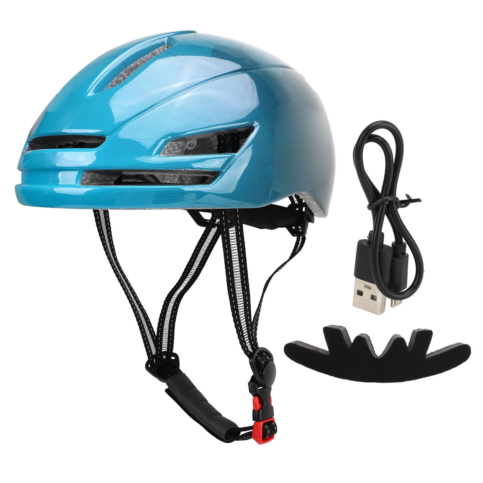 Smart Bike Helmet with Tail Lights Riding Helmet Adjustable Ultra Light ...